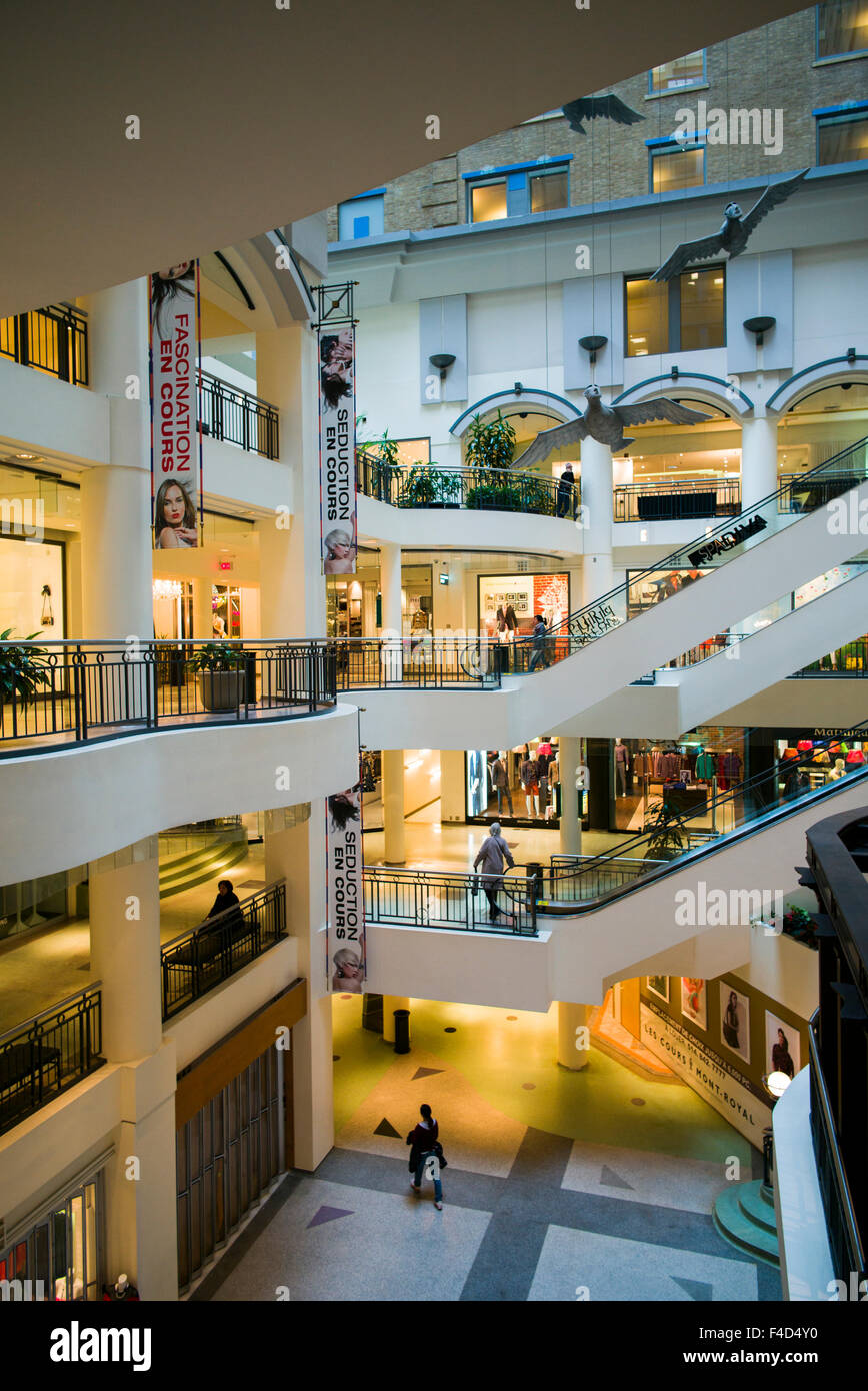 Canada, Montreal, Les Cours Mont-Royal, shopping center, interior Stock ...