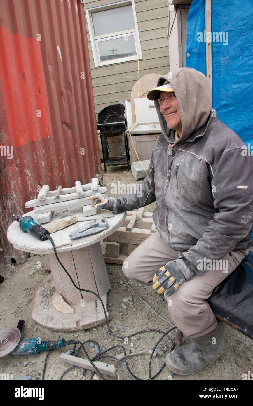 Canada, Nunavut, Qikiqtaaluk, Cape Dorset. 'Capital of Inuit Art ...