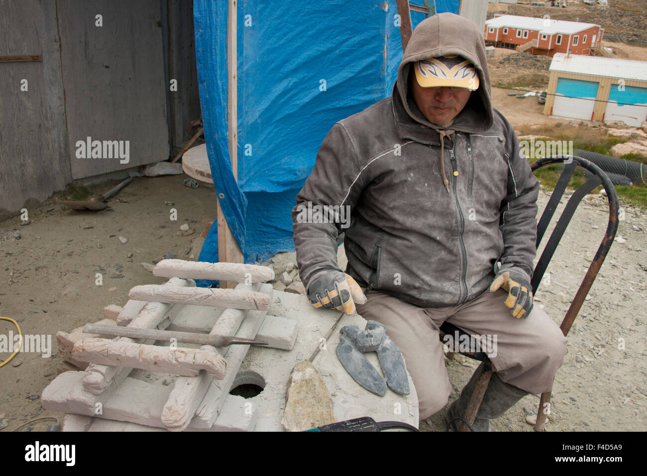 Canada, Nunavut, Qikiqtaaluk, Cape Dorset. 'Capital of Inuit Art ...