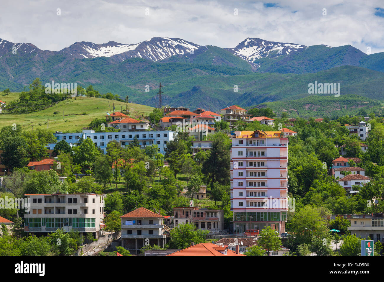 Albania, Librazhd, elevated town view Stock Photo - Alamy