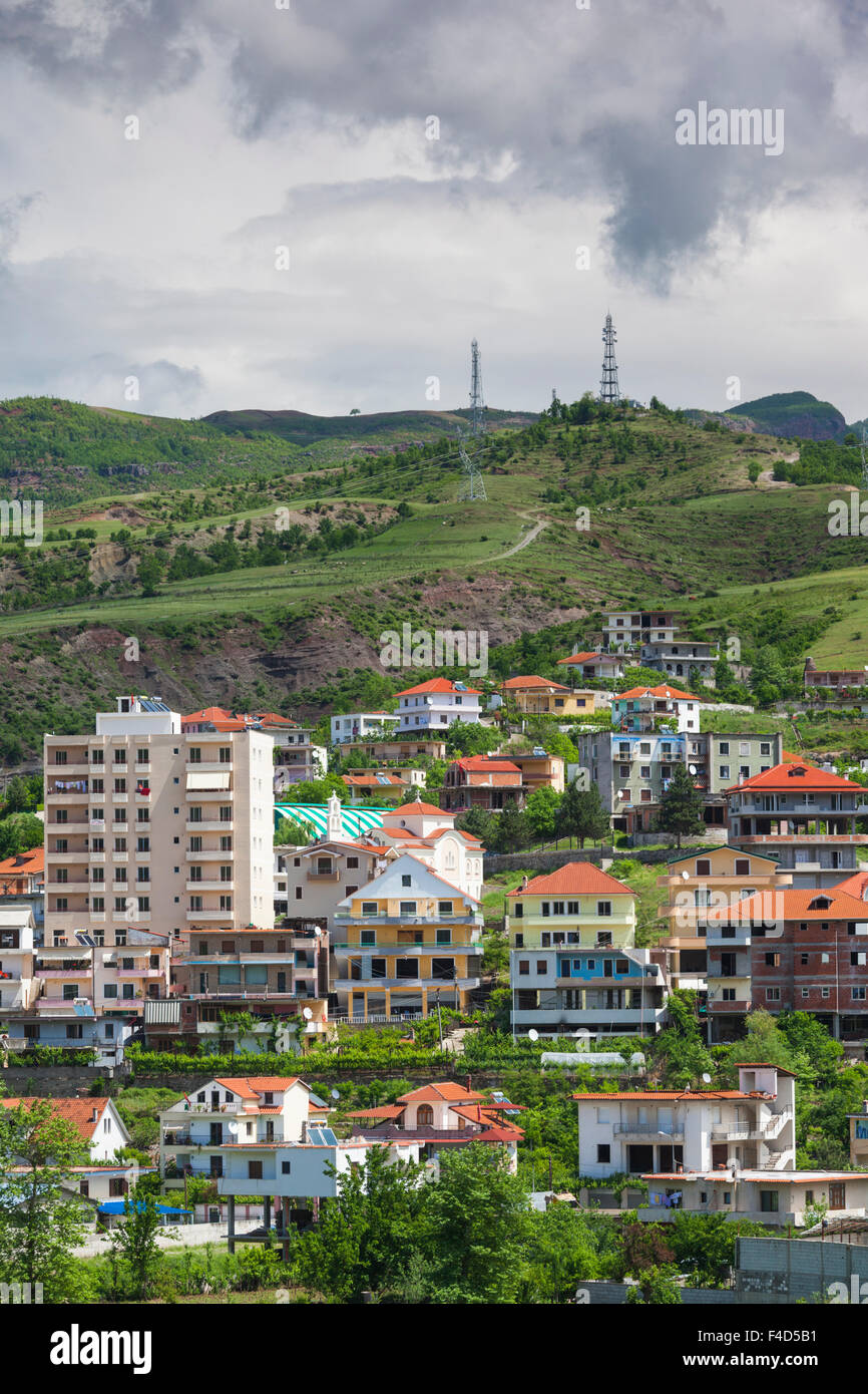 Albania, Librazhd, elevated town view Stock Photo - Alamy