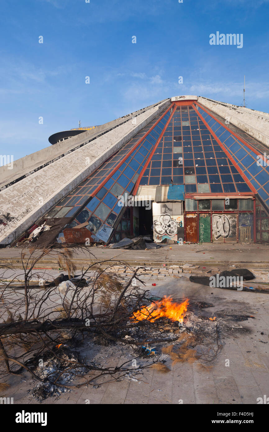 Albania, Tirana, The Pyramid, former tomb of Communist leader Enver ...