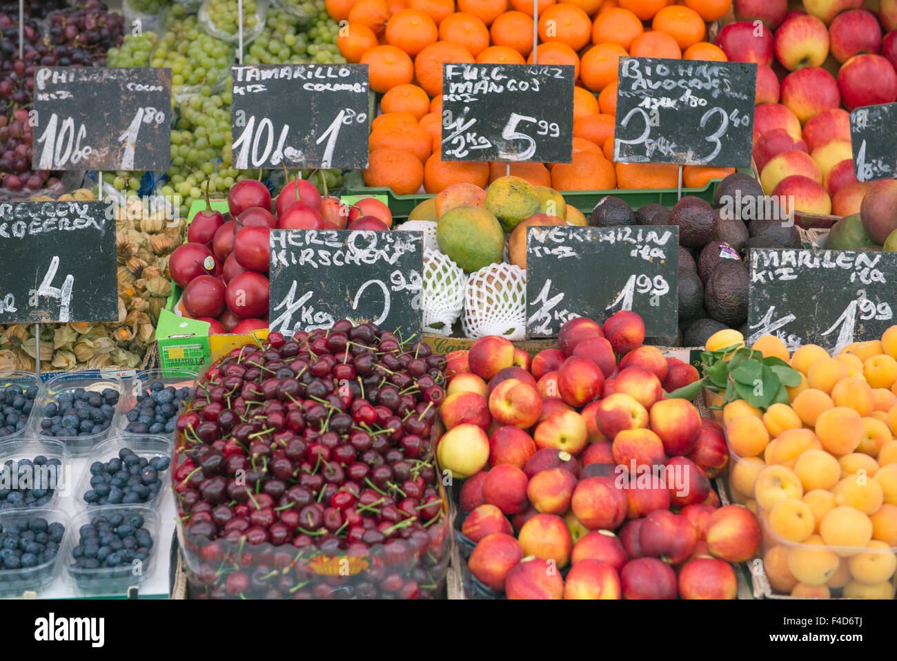 Europe, Austria, Vienna, Farmers Market, Fruit for Sale (Large format ...
