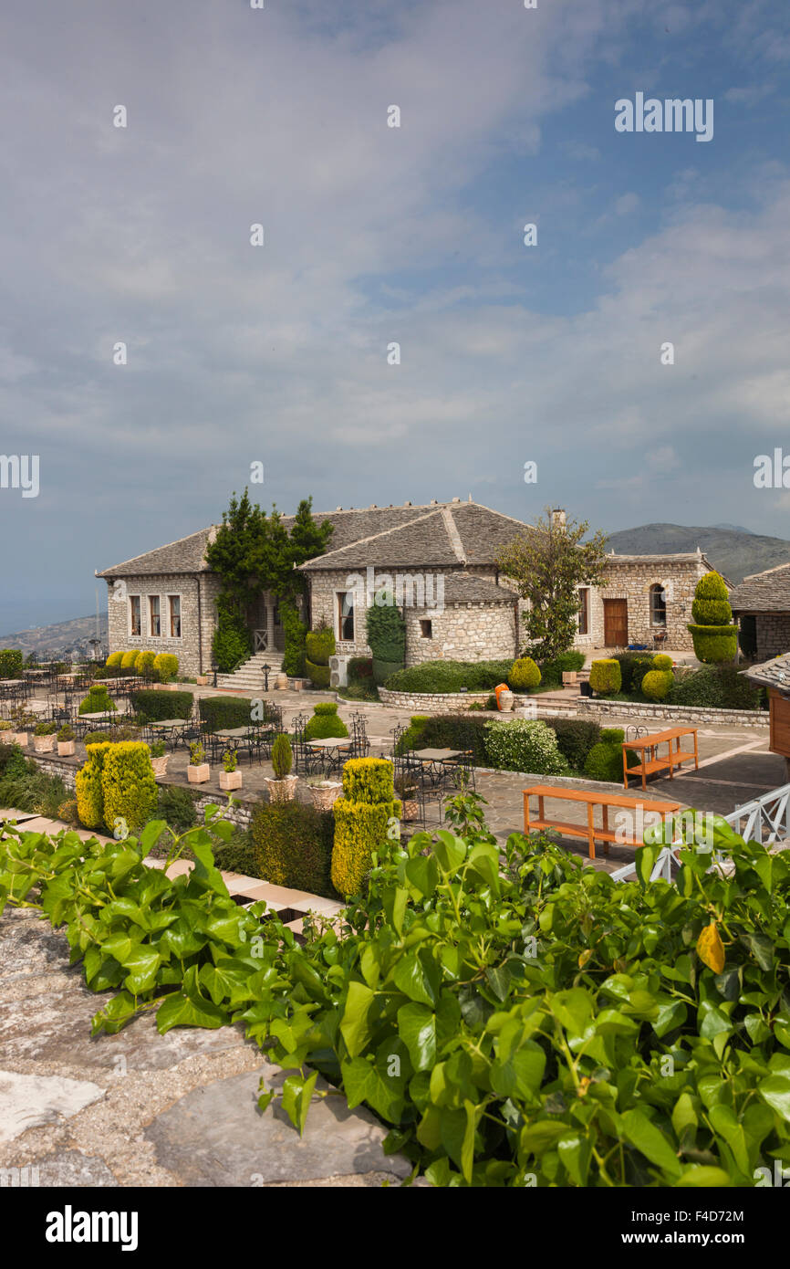 Albania, Albanian Riviera, Saranda, Lekursi Castle, interior courtyard ...