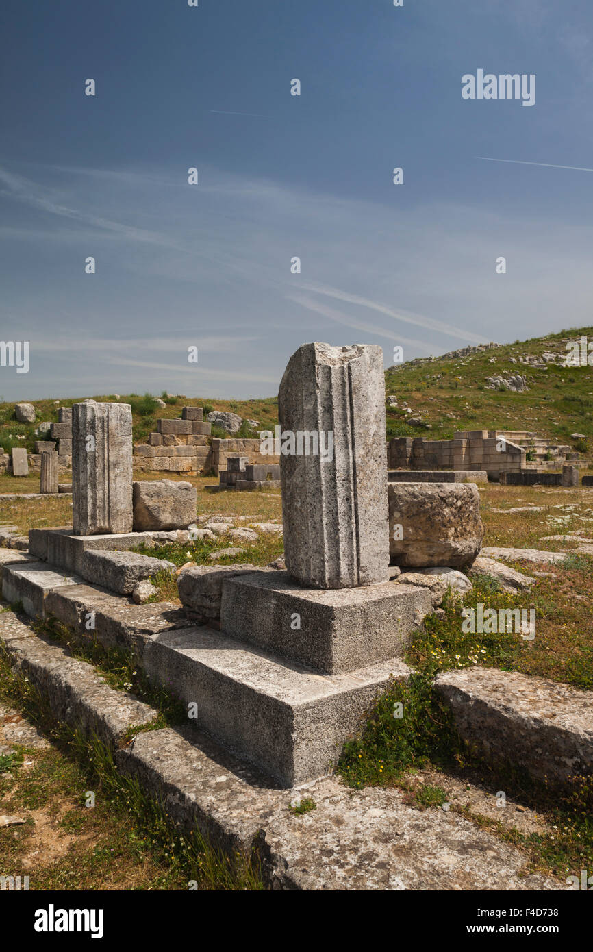 Albania, Ballsh, ruins of the Illyrian city of Byllis, 4th century BC ...