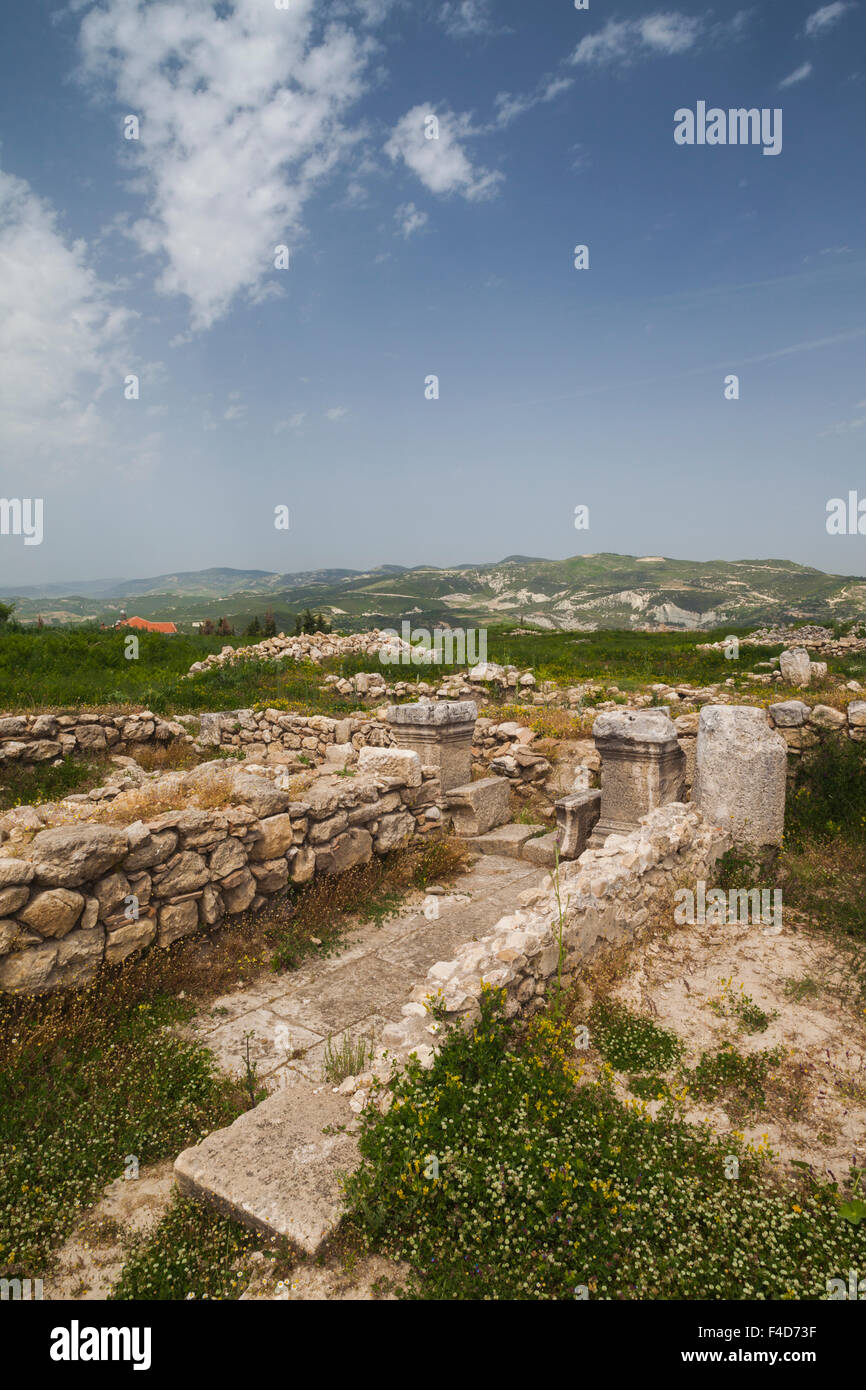 Albania, Ballsh, ruins of the Illyrian city of Byllis, 4th century BC ...