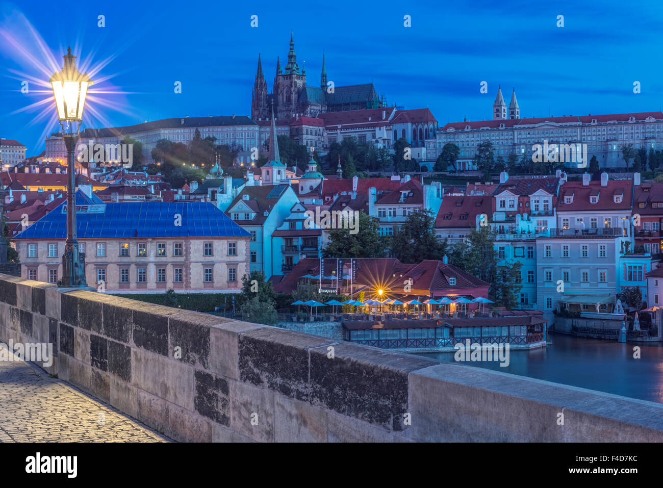 Czech Republic, Bohemia, Prague, Charles Bridge at Dawn (Large format sizes available Stock ...