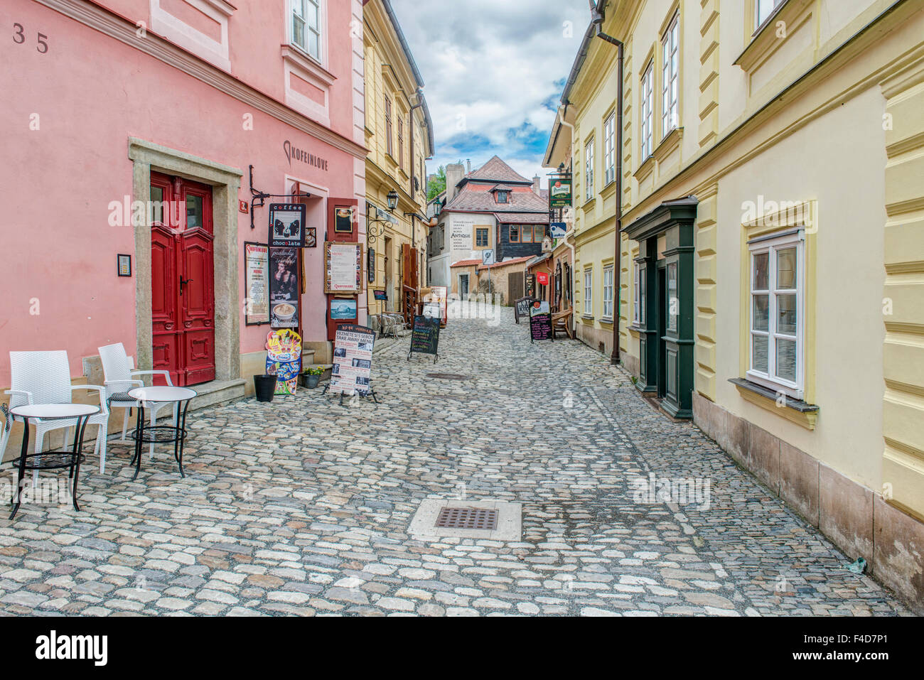 Europe, Czech Republic, Bohemia, Kutna Hora, Old Town Street (Large ...