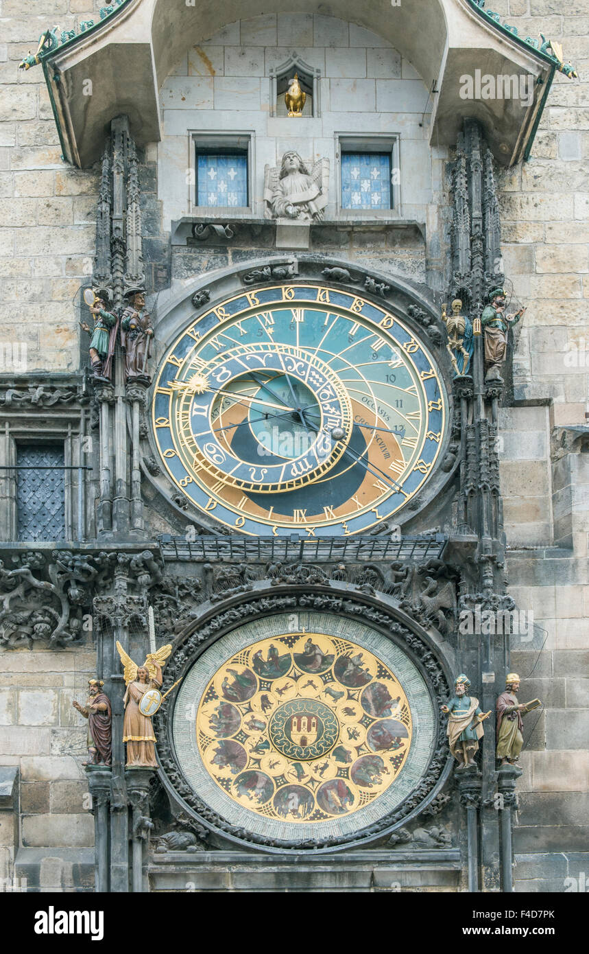 Europe, Czech Republic, Bohemia, Prague, Astronomical Clock (Large ...