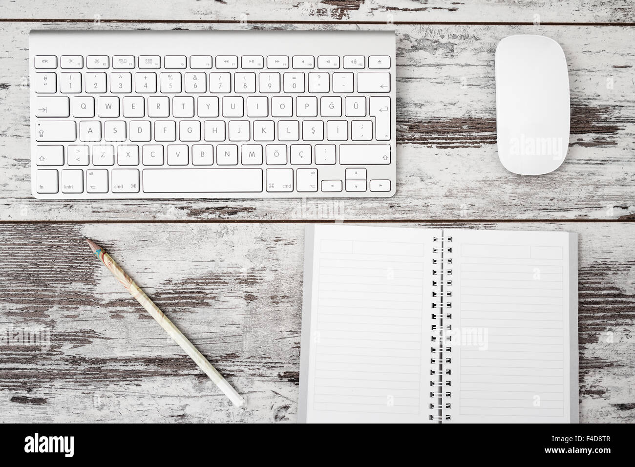 Wireless modern computer keyboard with the Turkish alphabet and white ...