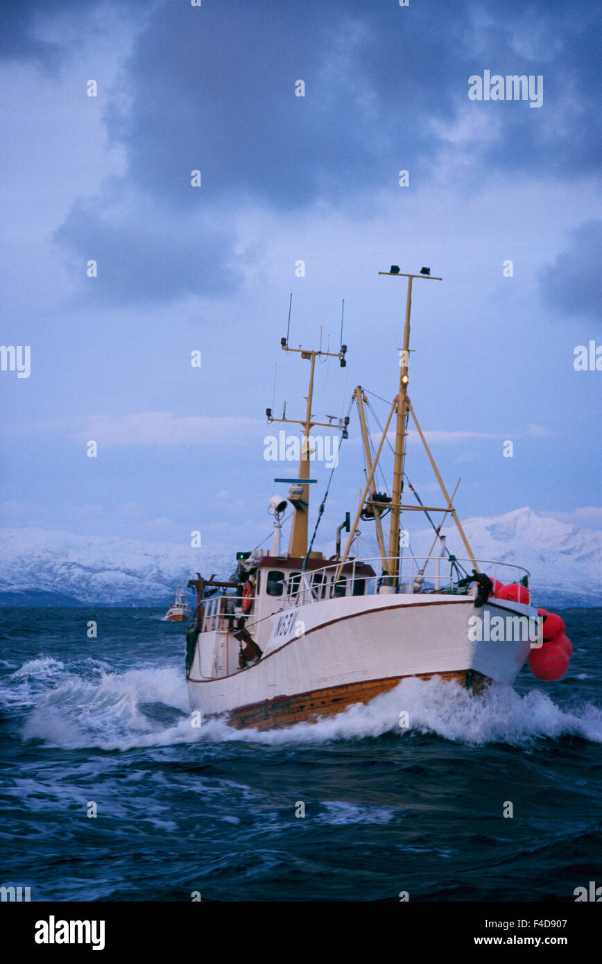Fishing boat at sea Stock Photo - Alamy