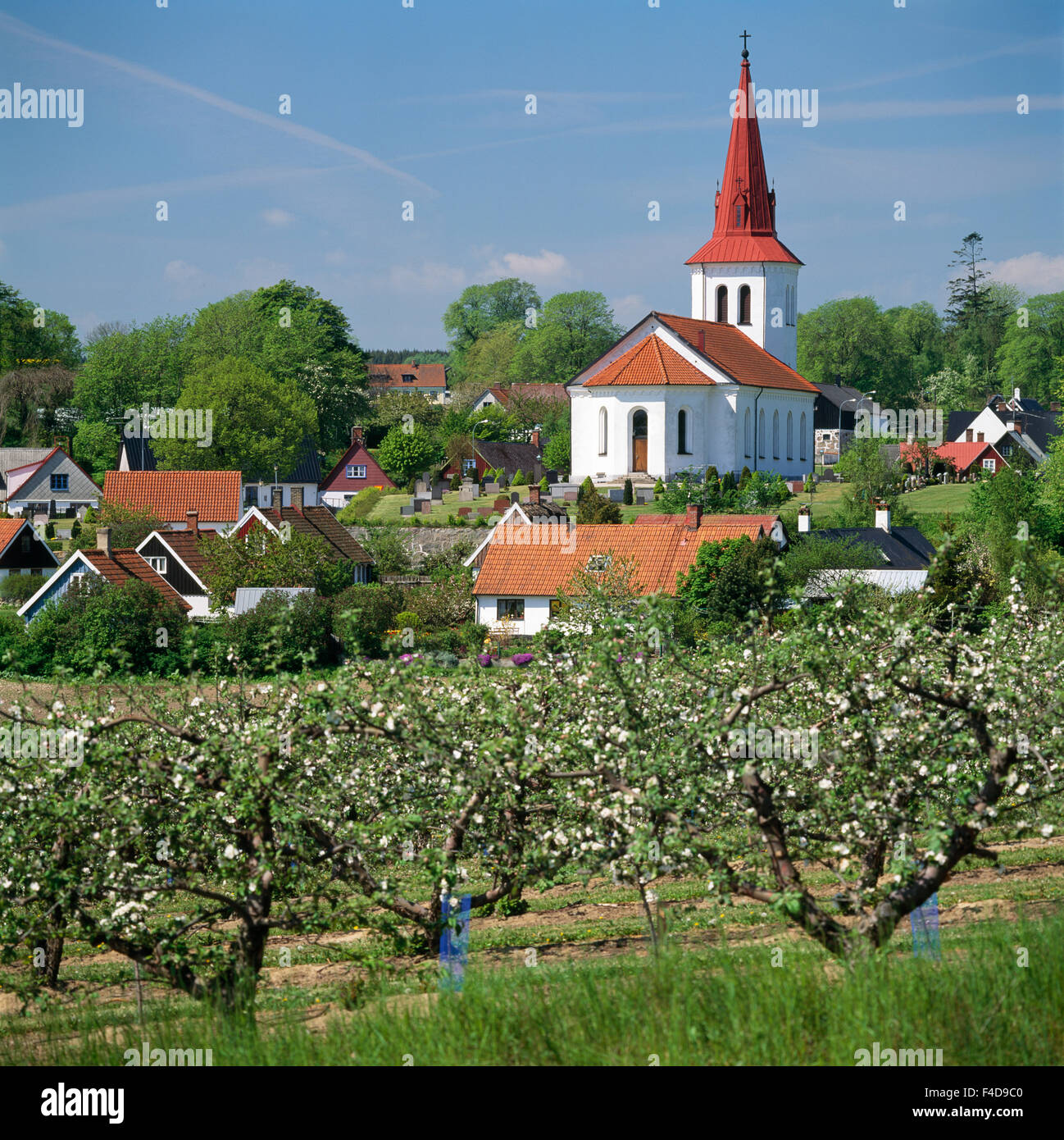 A village in Osterlen, Skane Stock Photo - Alamy