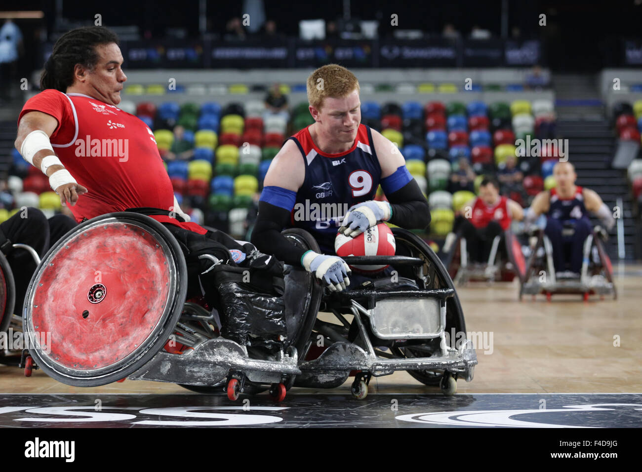 London, UK. 16th October, 2015. World Wheelchair Rugby Challenge Team ...