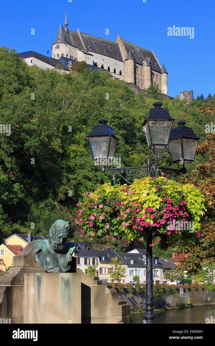 Statue of the world famous French writer Victor Hugo near Vianden ...