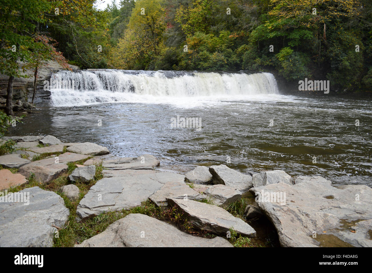 This is Hooker Falls located in the Dupont State Forest, near Brevard ...