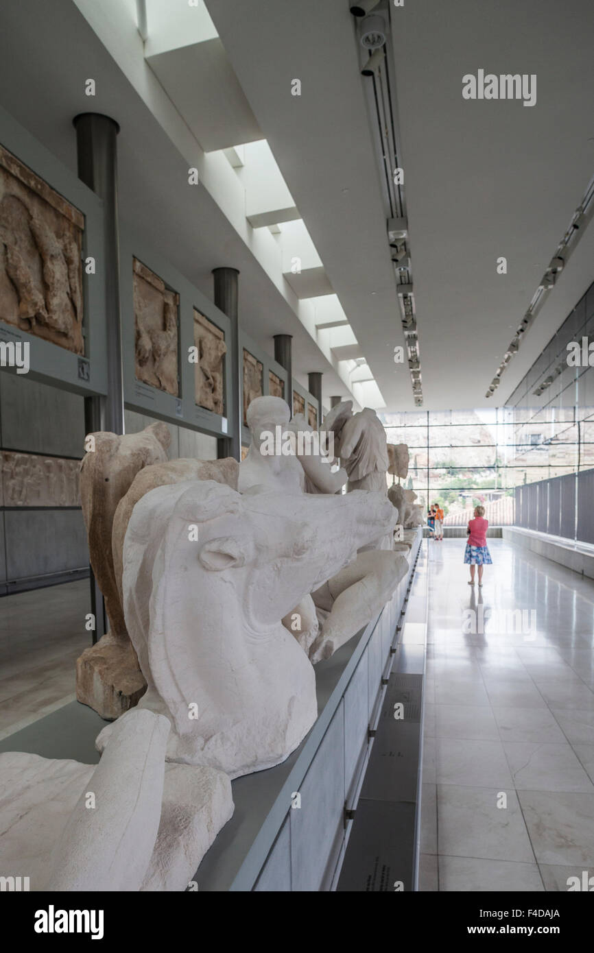 Central Greece, Athens, the New Acropolis Museum, top floor sculpture ...