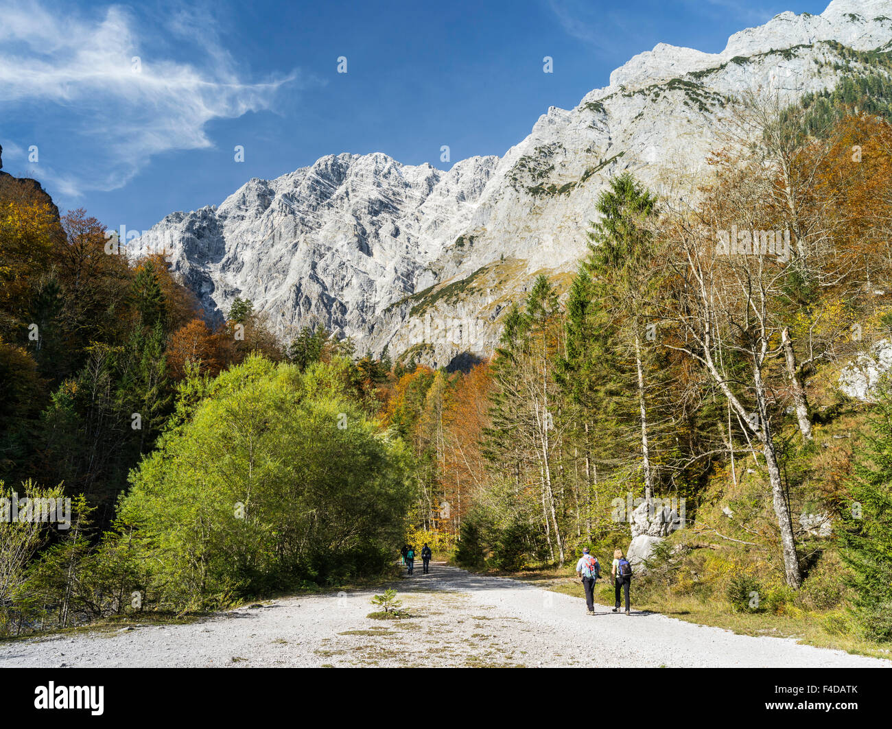 Mt. Watzmann with the east face during fall, Nationalpark Berchtesgaden ...