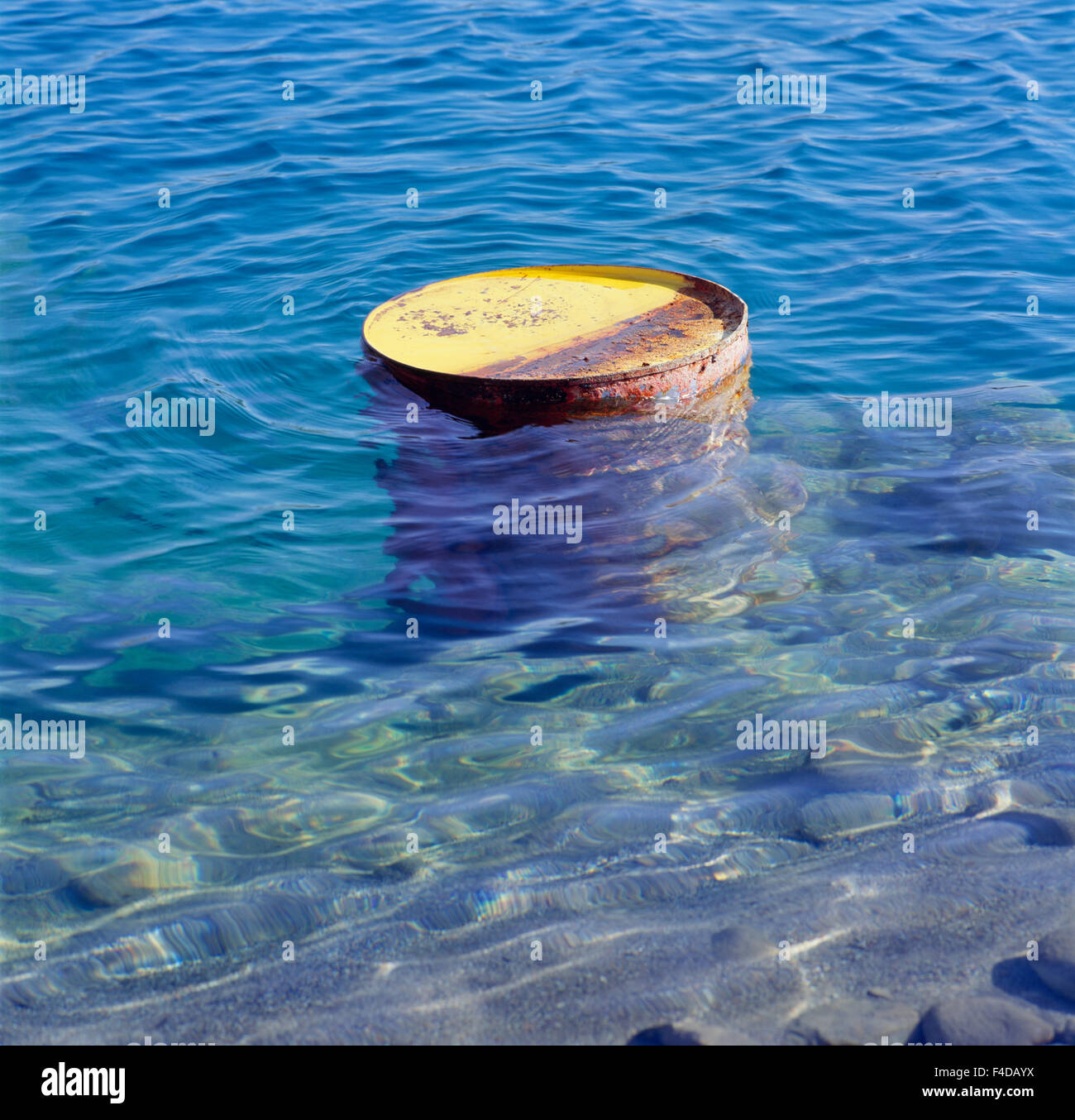 Container floating in water, elevated view Stock Photo - Alamy
