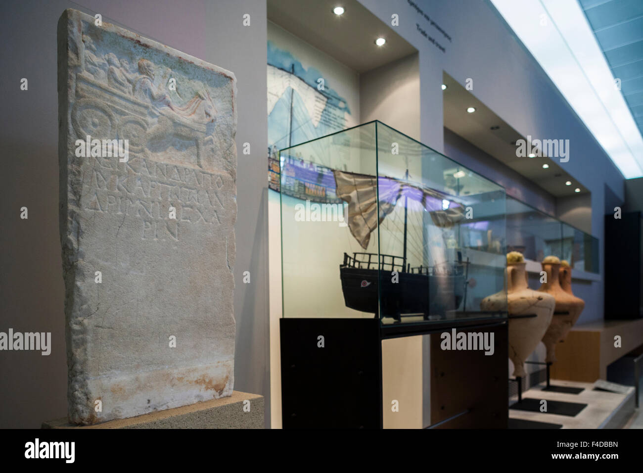 Greece, Central Macedonia, Thessaloniki, Archeological Museum, stele ...