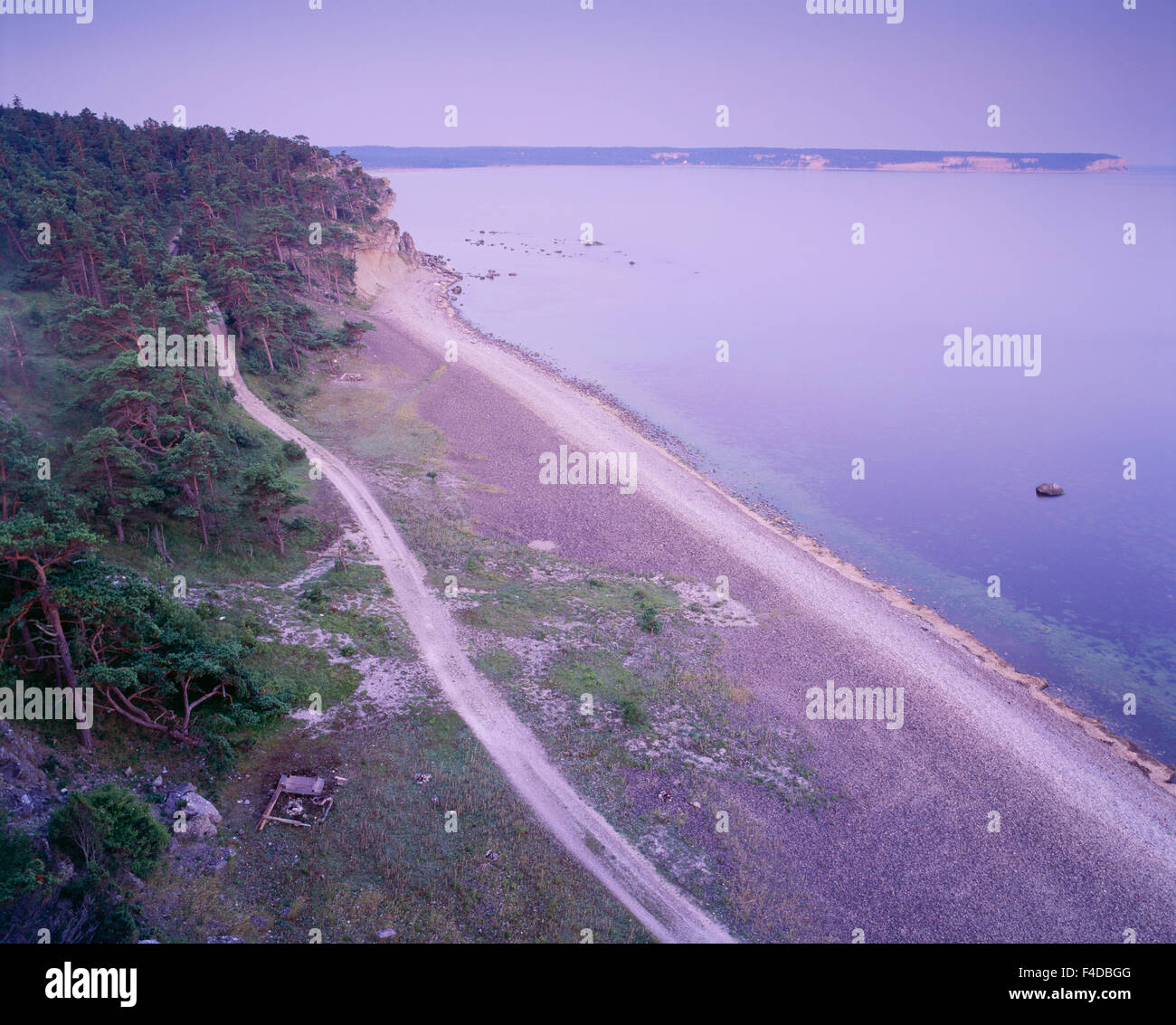 Land and water, elevated view Stock Photo - Alamy