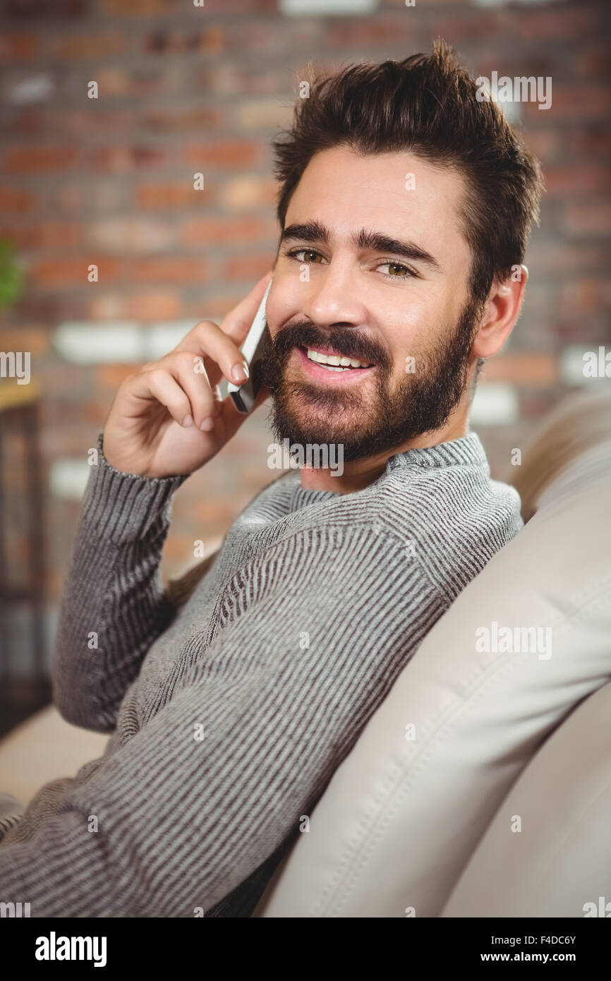 Portrait handsome young man talking hi-res stock photography and images ...