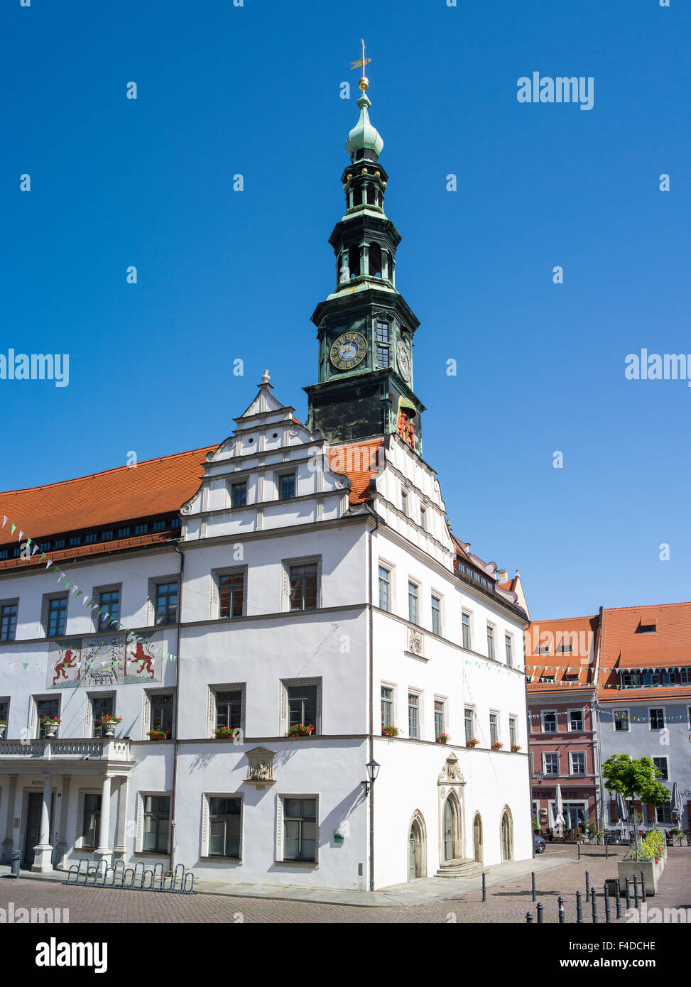 Pirna a medieval town in Saxon Switzerland at the river Elbe in the ...