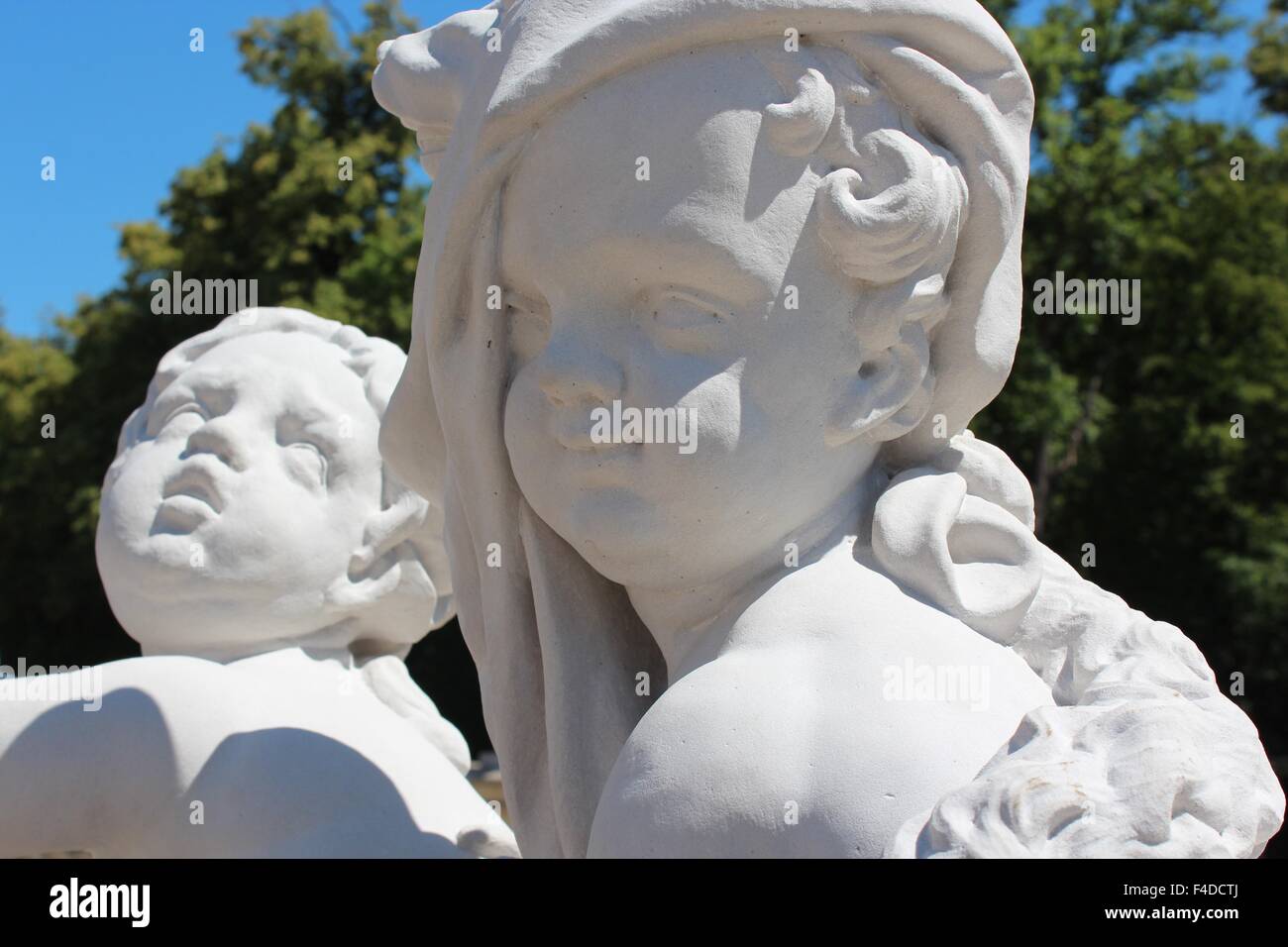 Rococo Baroque sculpture at Wilanow Palace in Warsaw, Poland Stock ...