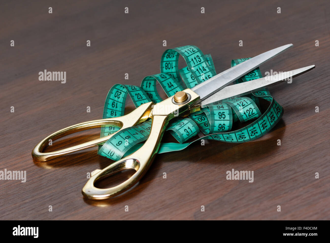 Professional tailor's tools for cutting and sewing, scissors, flexible ...