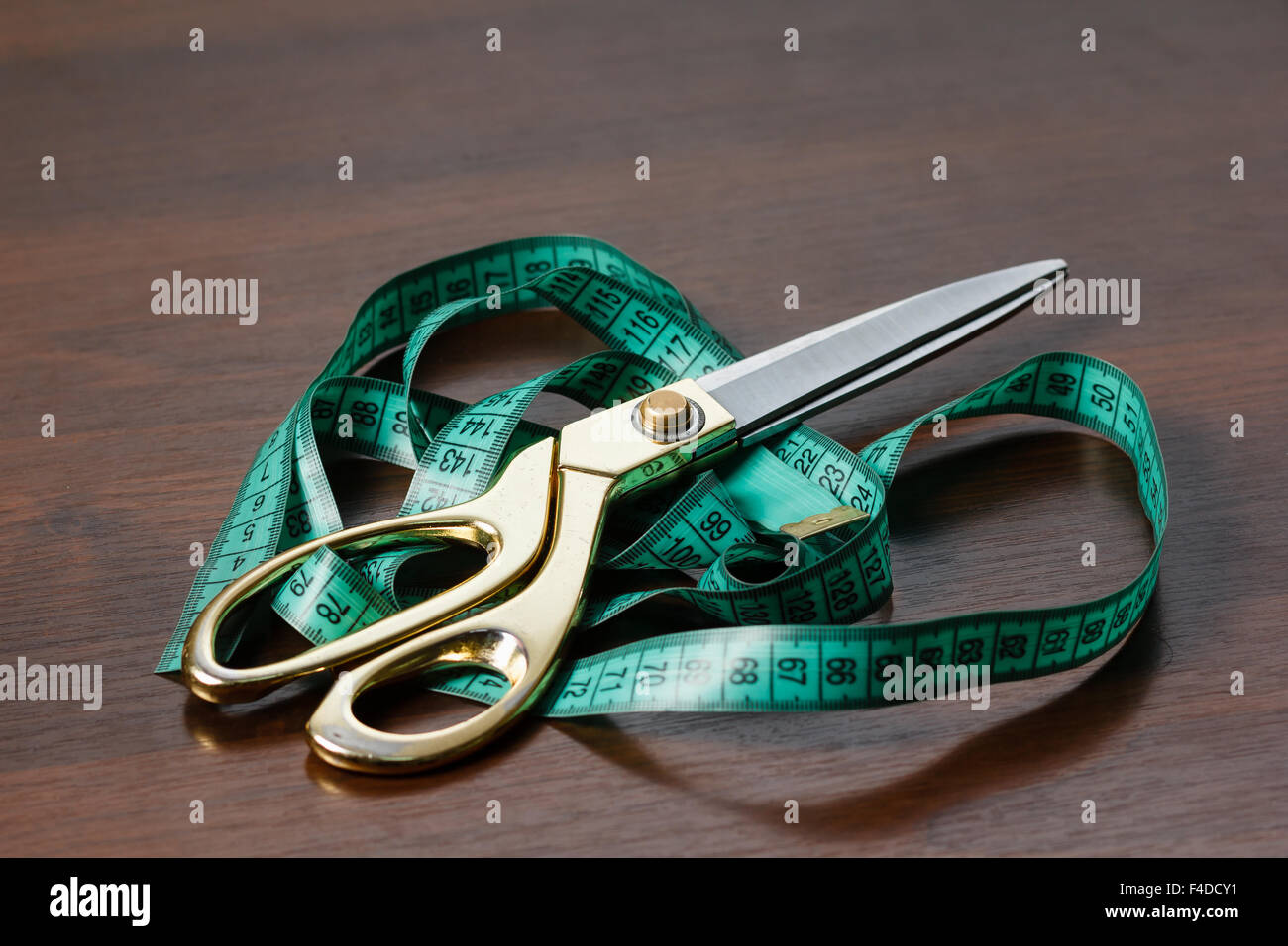 Professional tailor's tools for cutting and sewing, scissors, flexible ...