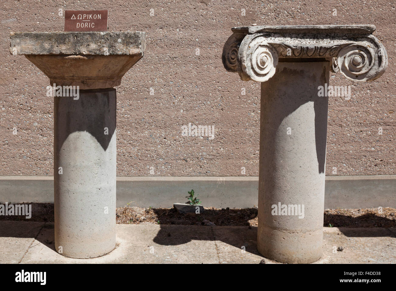Greece, Peloponnese, Corinth, Ancient Corinth, Doric columns Stock ...
