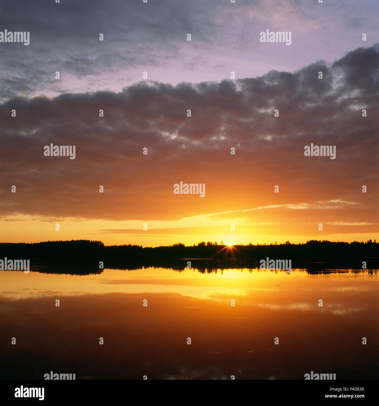 Sea under cloudy sky, elevated view Stock Photo - Alamy