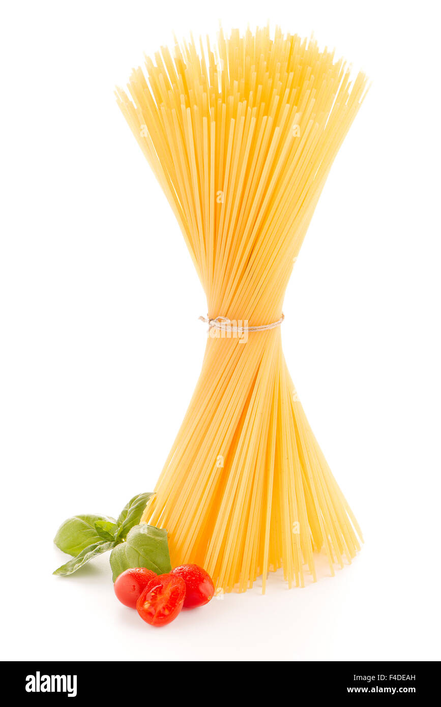 Bunch of spaghetti on white background Stock Photo - Alamy