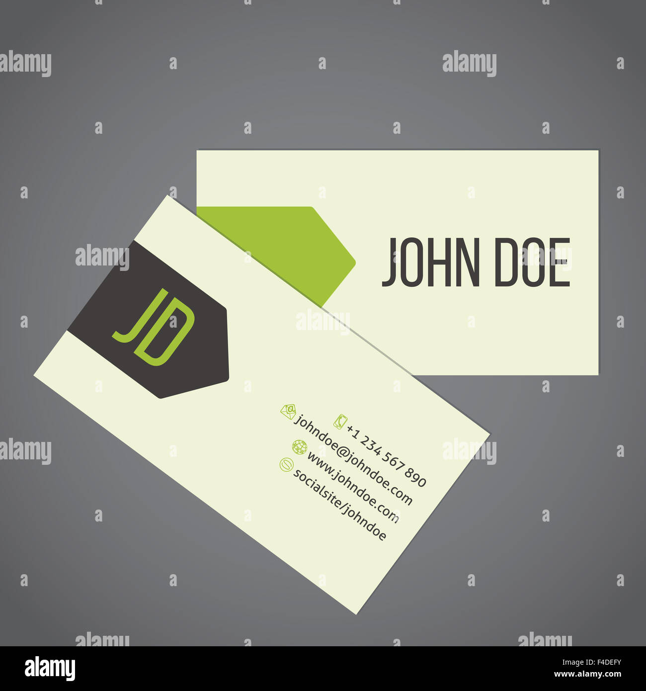 Green company business card hi-res stock photography and images - Alamy