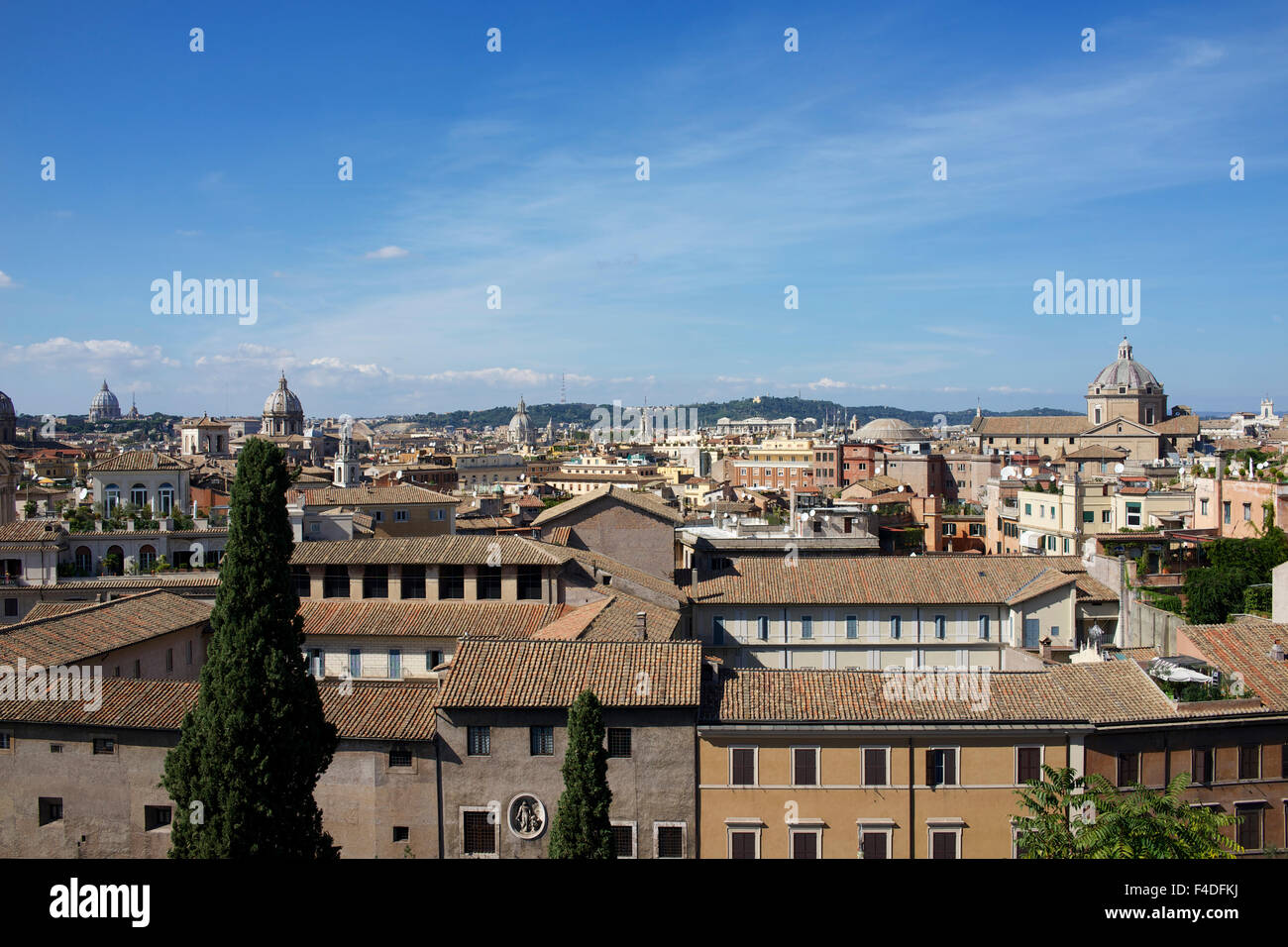 Italy, Rome, Rome view seen from the terrace atop the Musei Capitolini ...