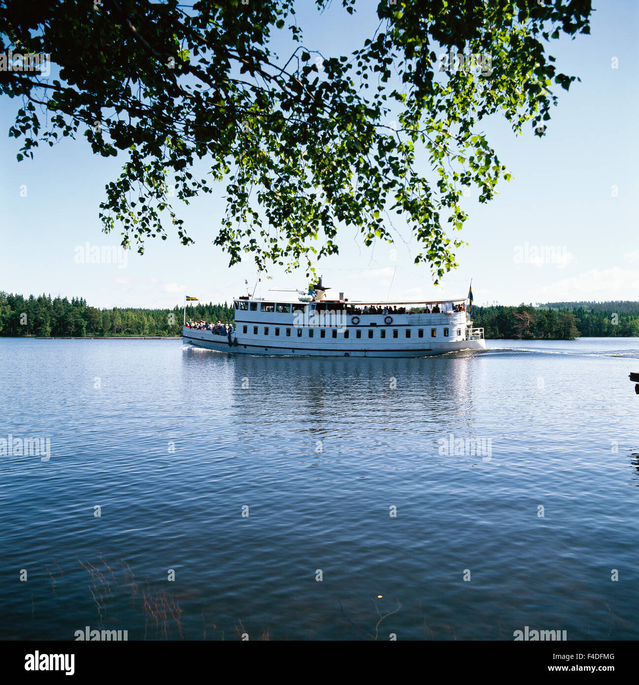 A channel boat, Sweden Stock Photo - Alamy