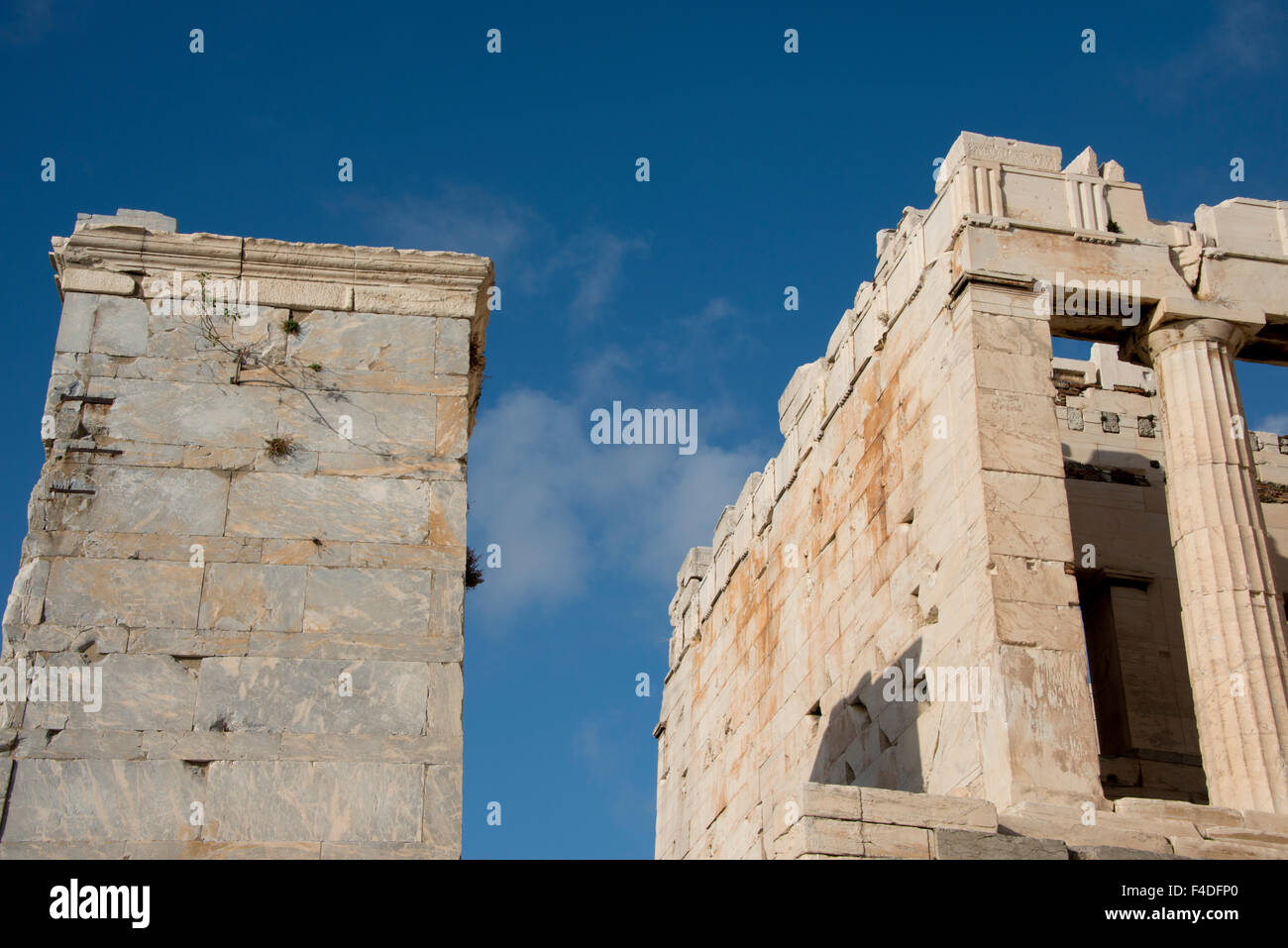 Greece, Athens, Acropolis. Ruins of the Monument of Agrippa (Large ...