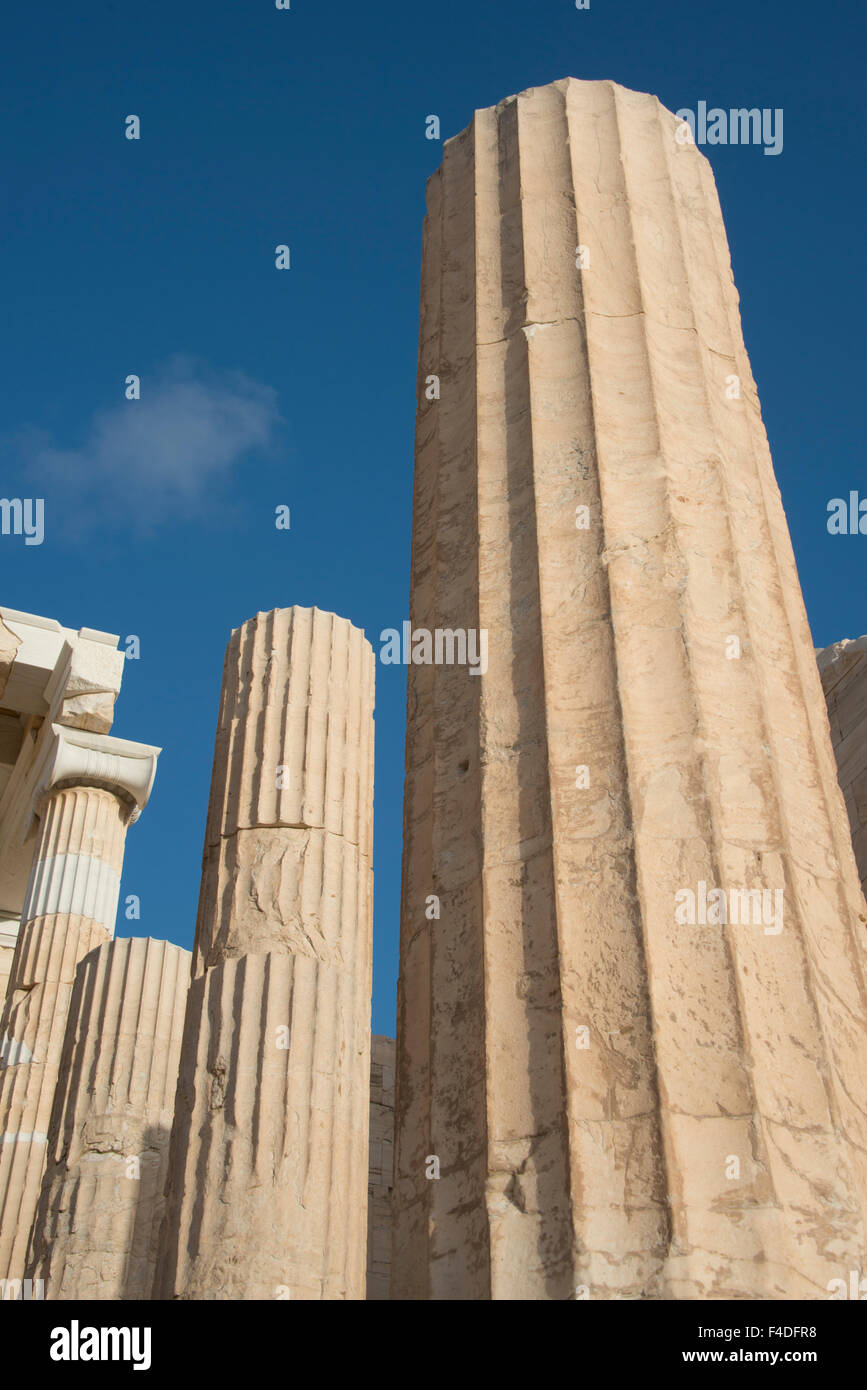 Greece, Athens, Acropolis. The Parthenon, Doric temple dedicated to the ...