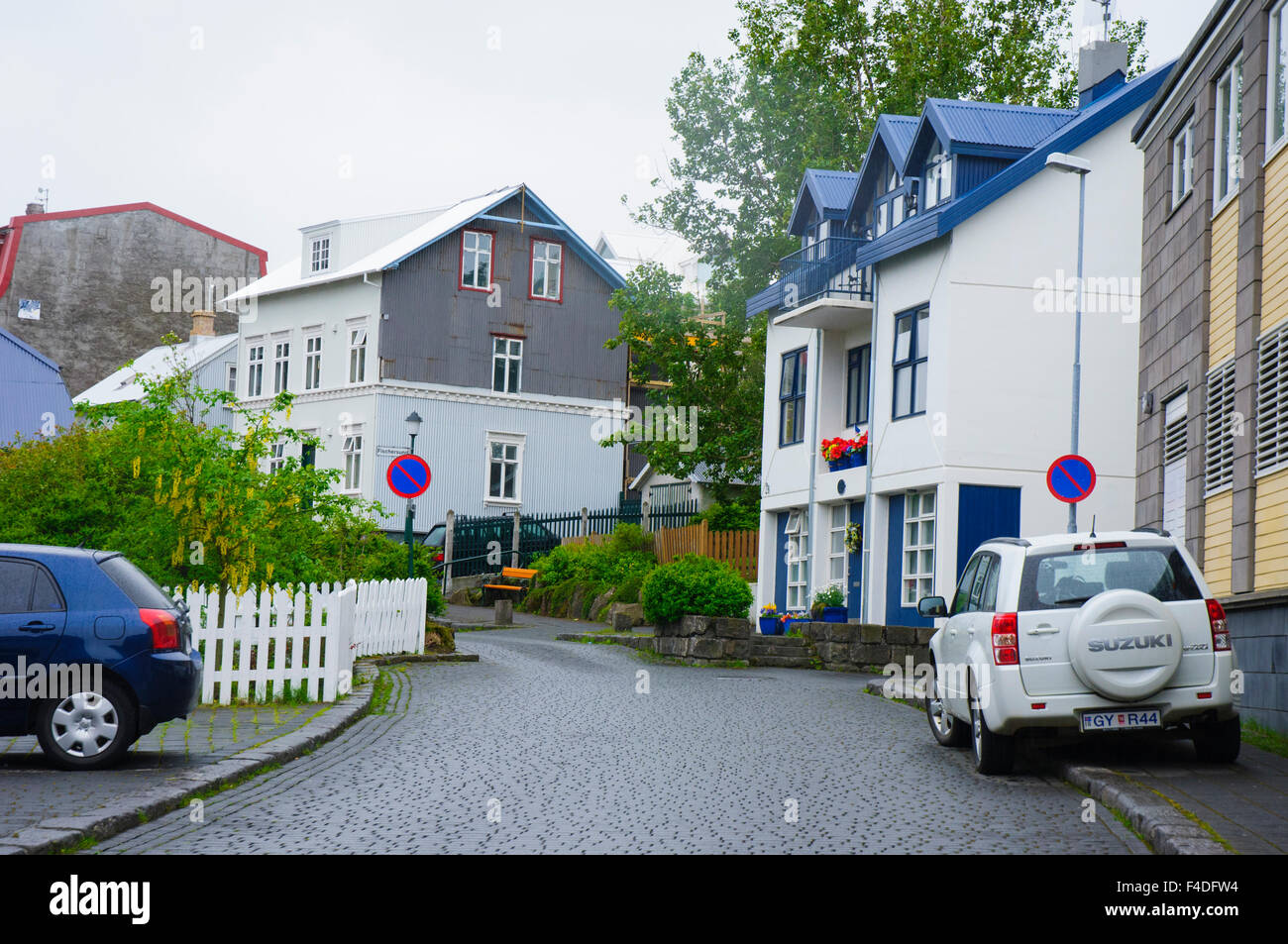 Iceland. Reykjavik. Houses in the city center Stock Photo - Alamy