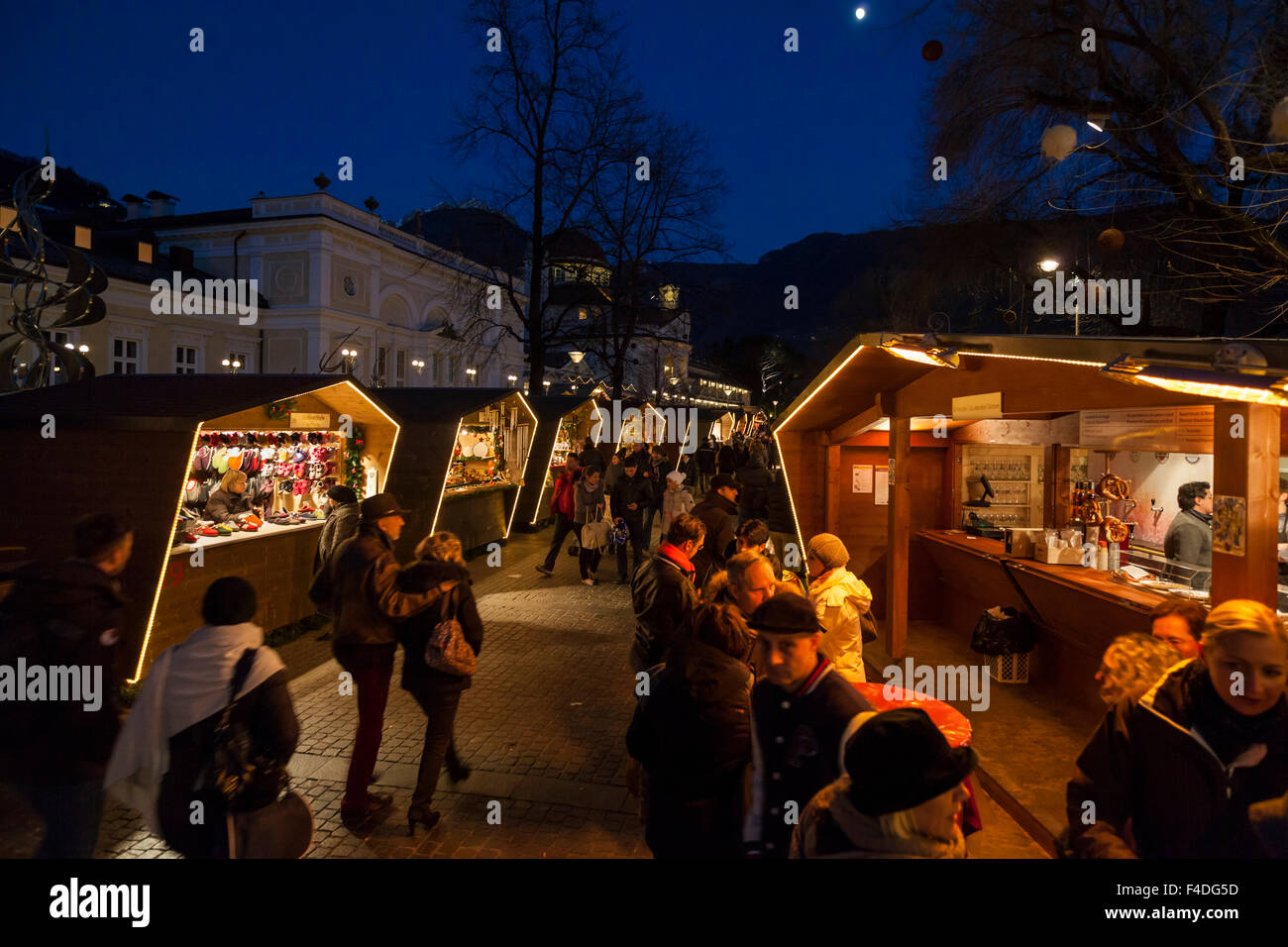 The Christmas Market in Merano, Meran. South Tyrol, Italy Stock Photo ...