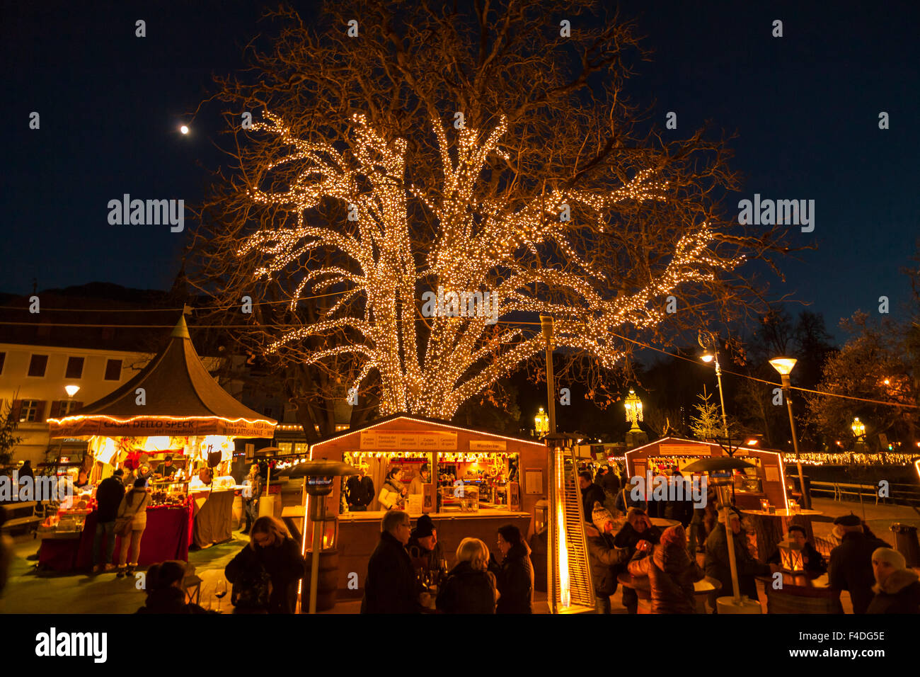 The Christmas Market in Merano, Meran. South Tyrol, Italy Stock Photo ...