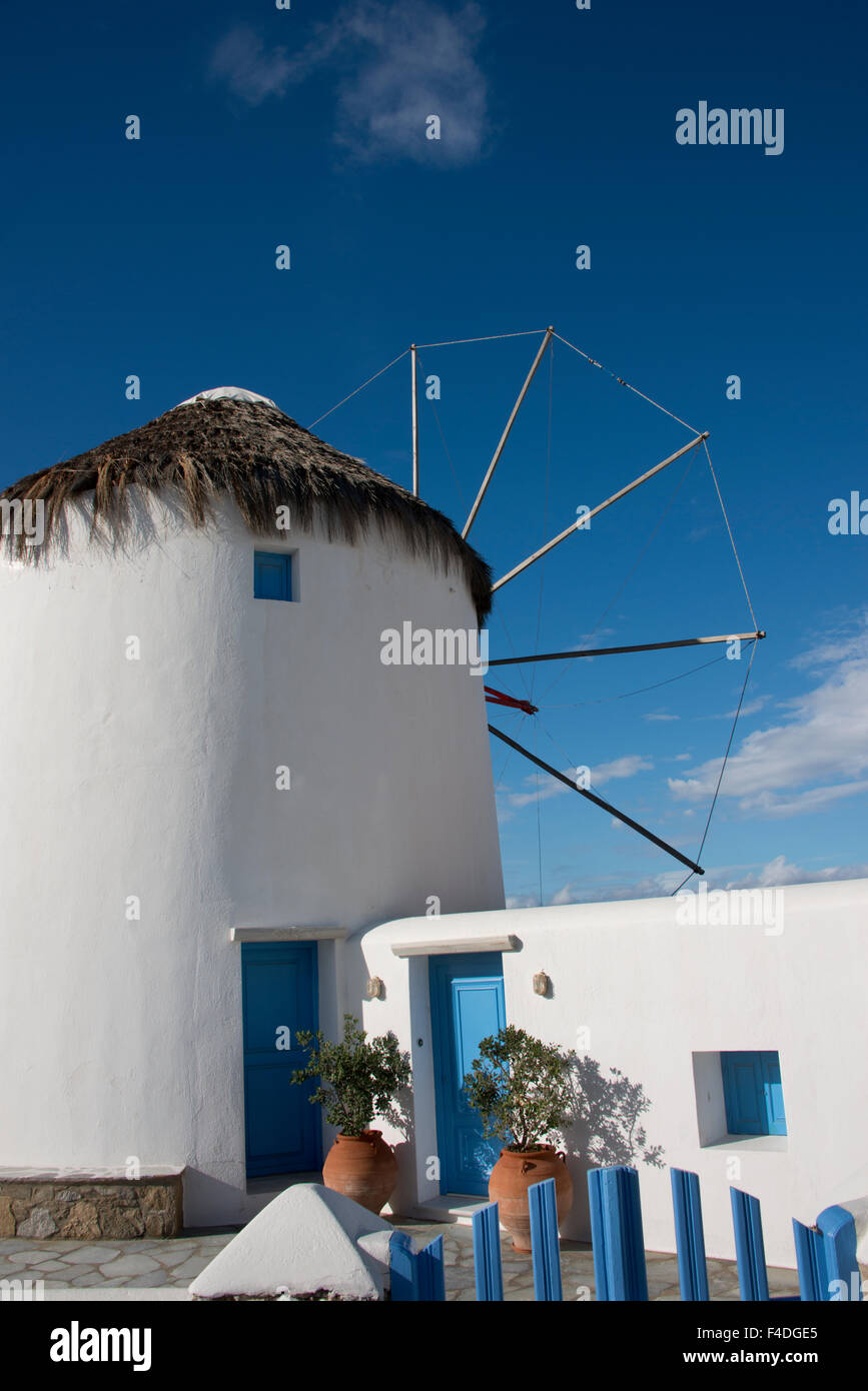 Greece, Cyclades, Mykonos, Hora. Historic 16th century Cycladic style ...