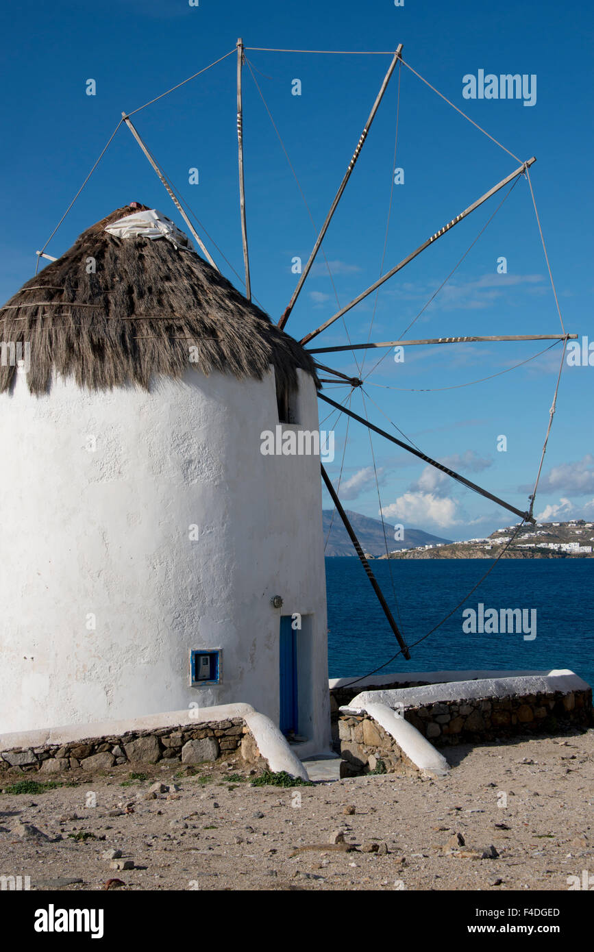 Greece, Cyclades, Mykonos, Hora. Historic 16th century Cycladic style ...