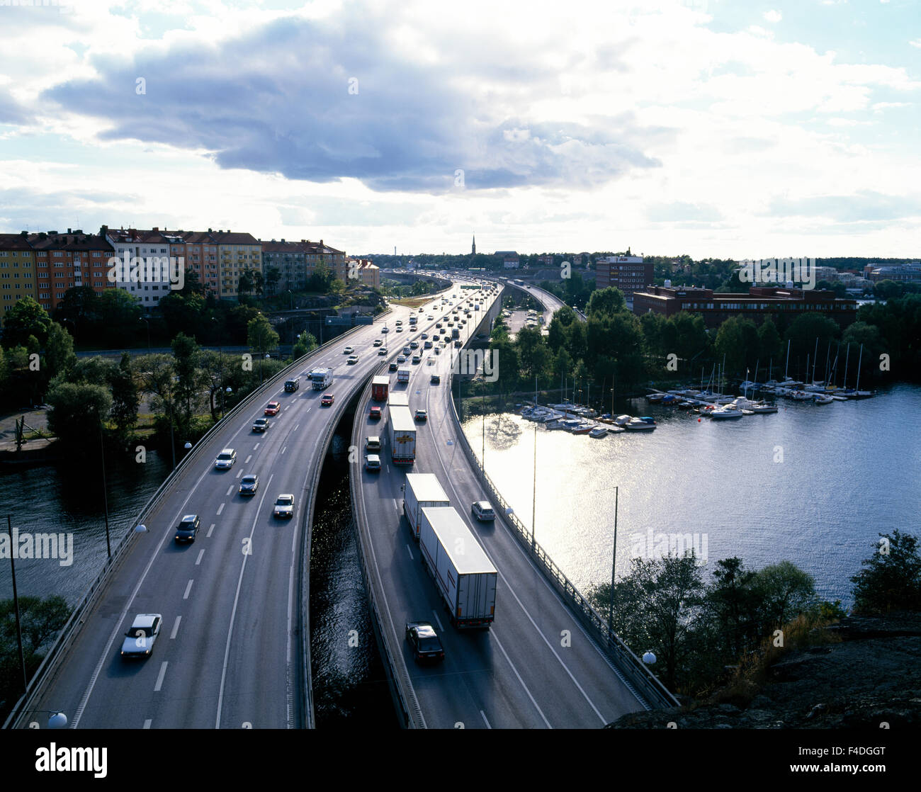 Motorway in Stockholm Stock Photo - Alamy