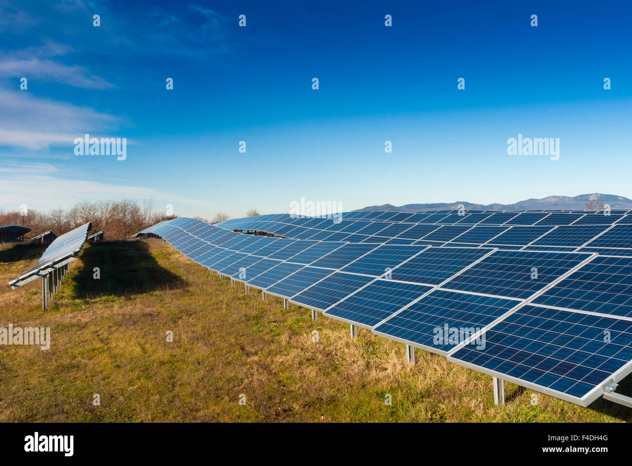 Electricity generating solar panel Stock Photo - Alamy