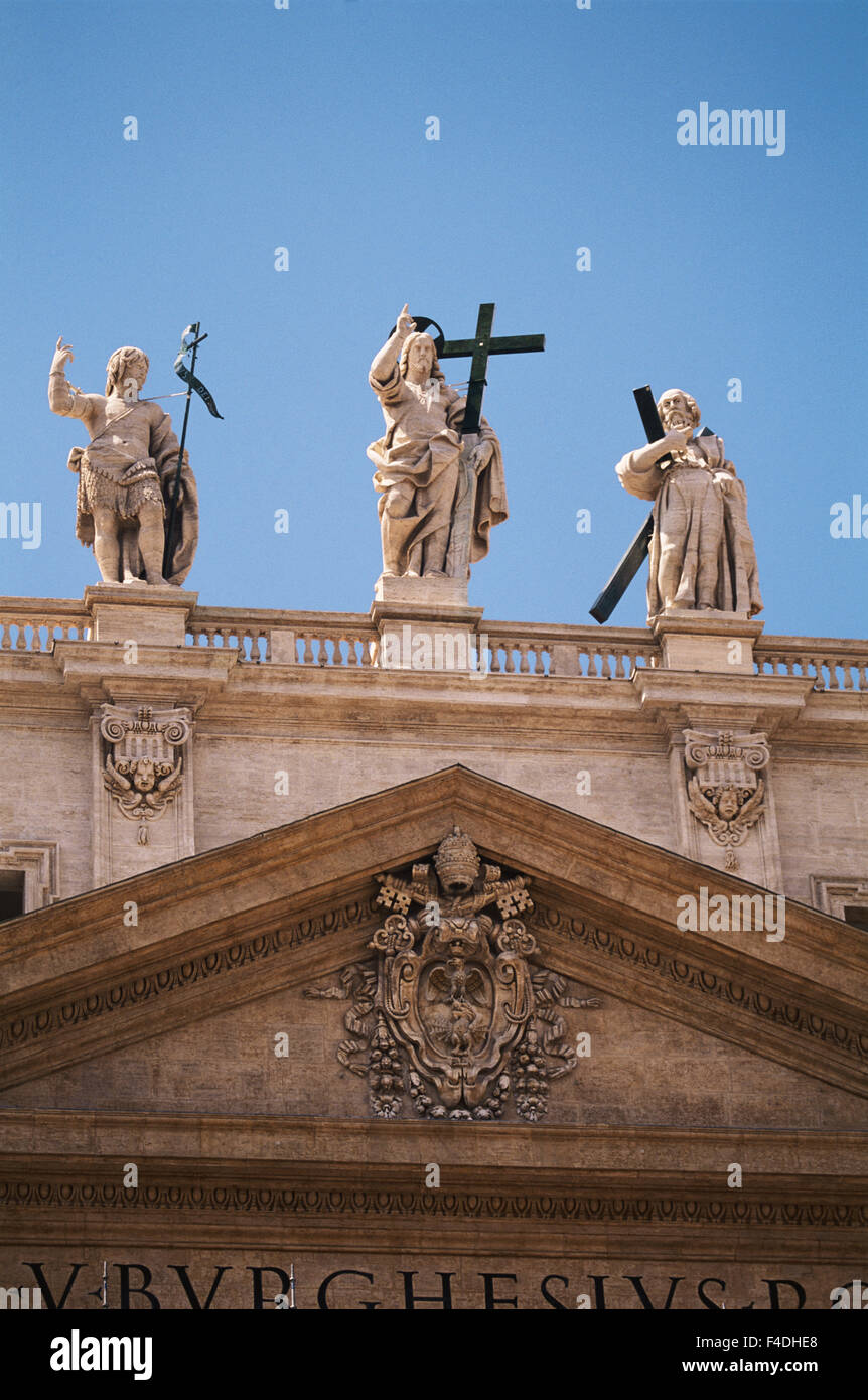 Rome, The Vatican, Statues at St. Peters Basilica (Large format sizes ...