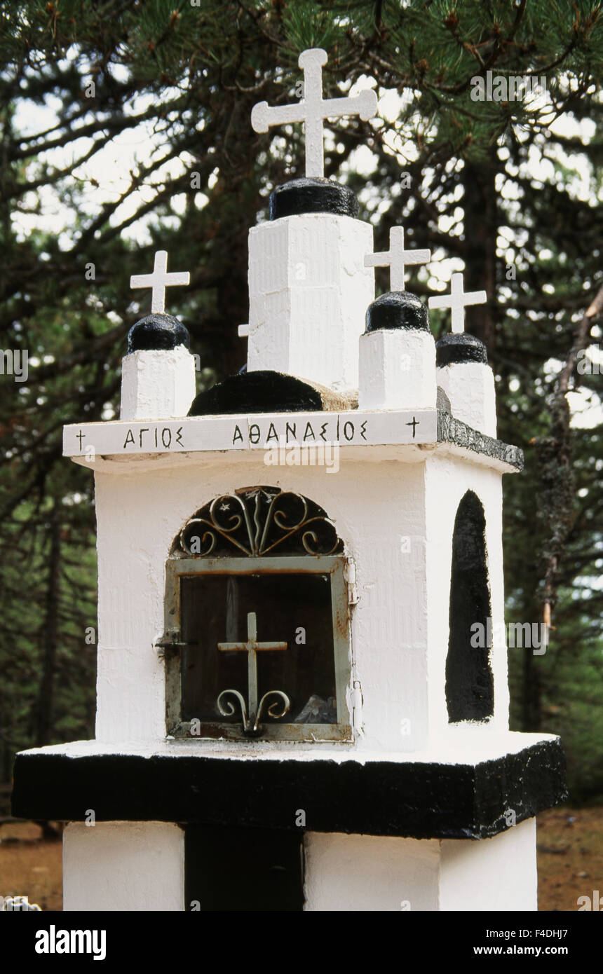 Greece. shrine, small church. (Large format sizes available Stock Photo ...