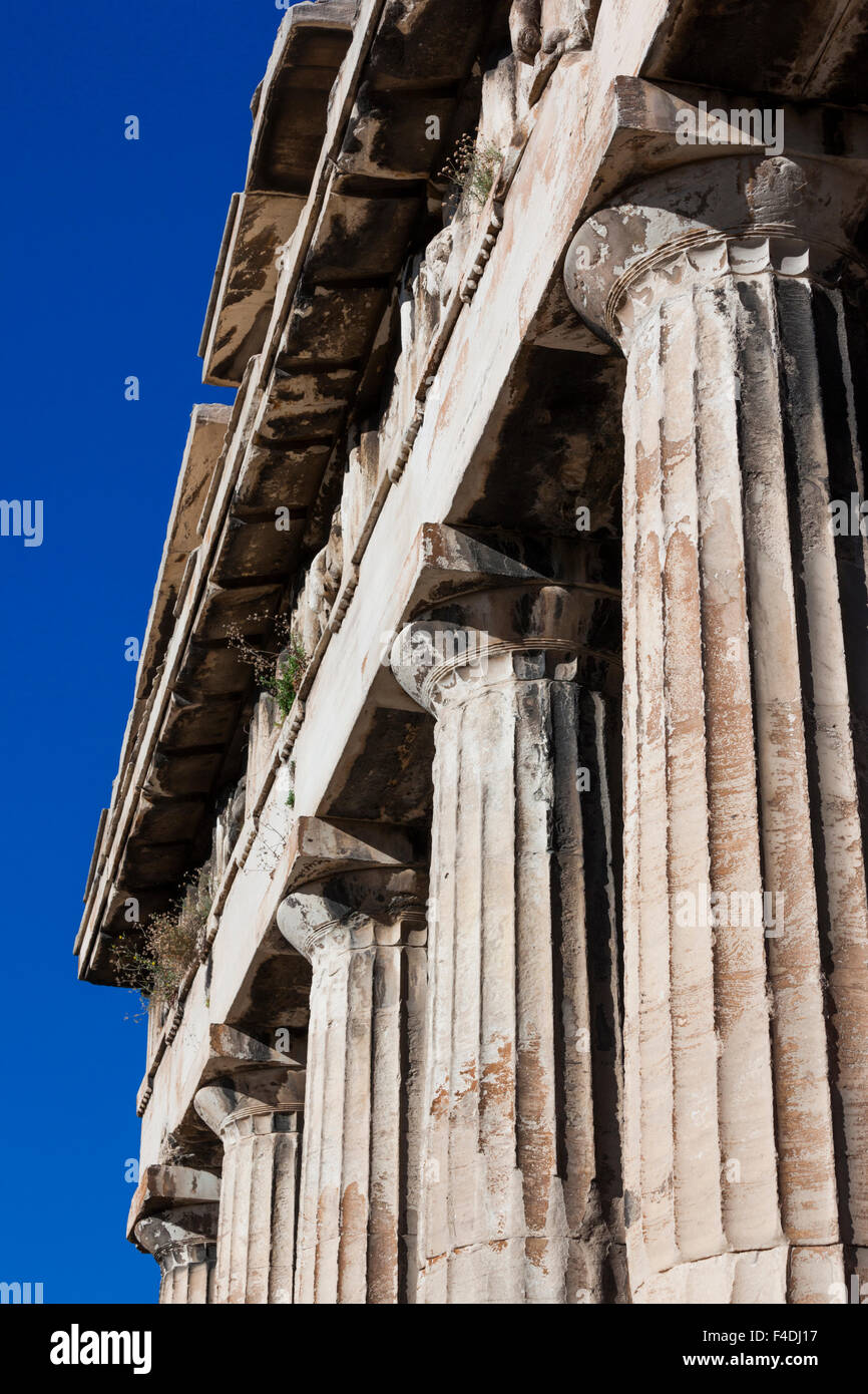 Central Greece, Athens, Ancient Agora, Temple of Hephaestus Stock Photo ...