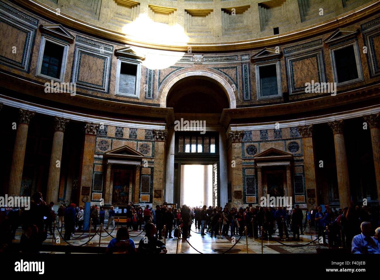 Interior of The Pantheon in Rome Italy Stock Photo - Alamy