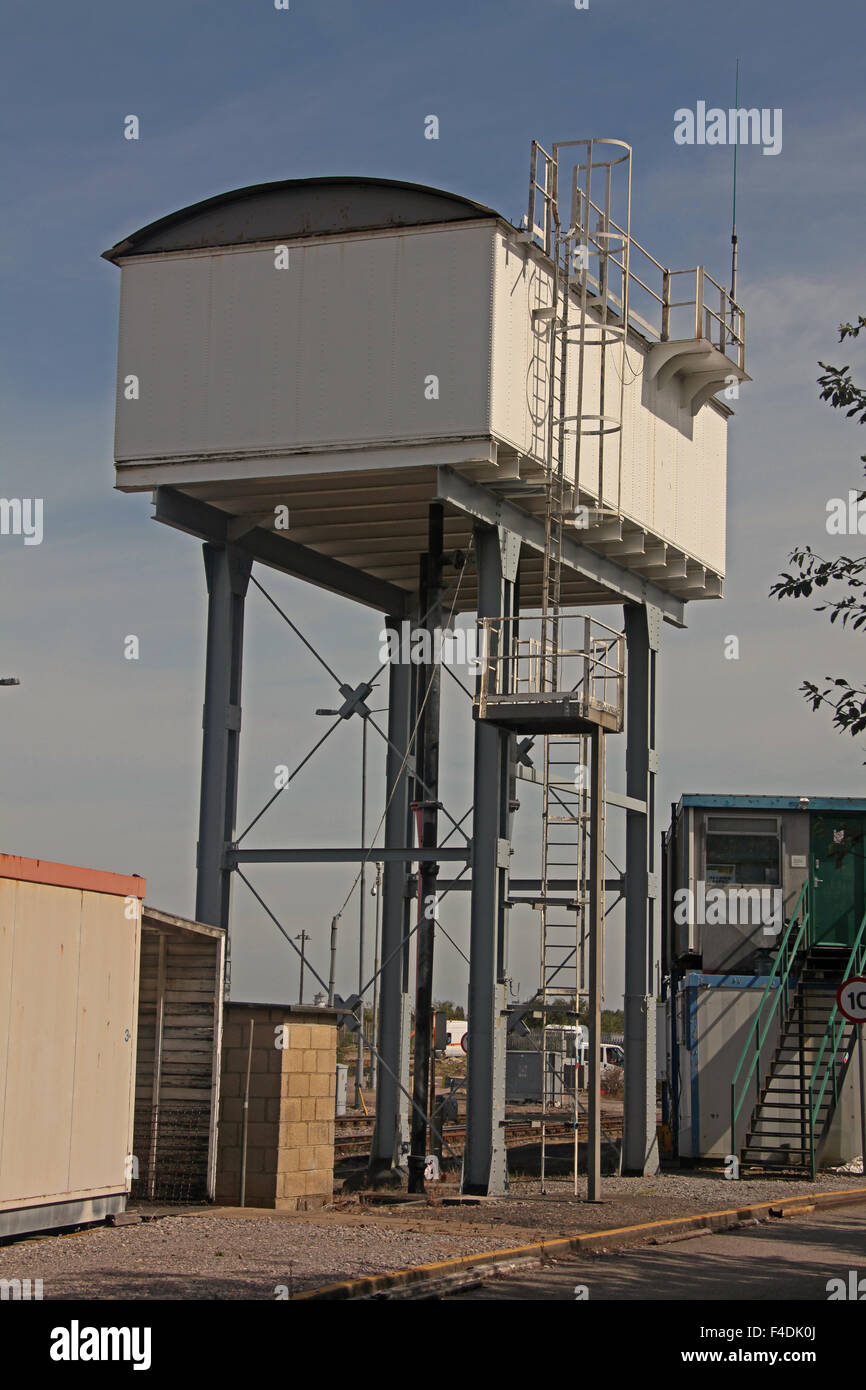 The old train depot water tower at Reading Cow lane depot having just ...
