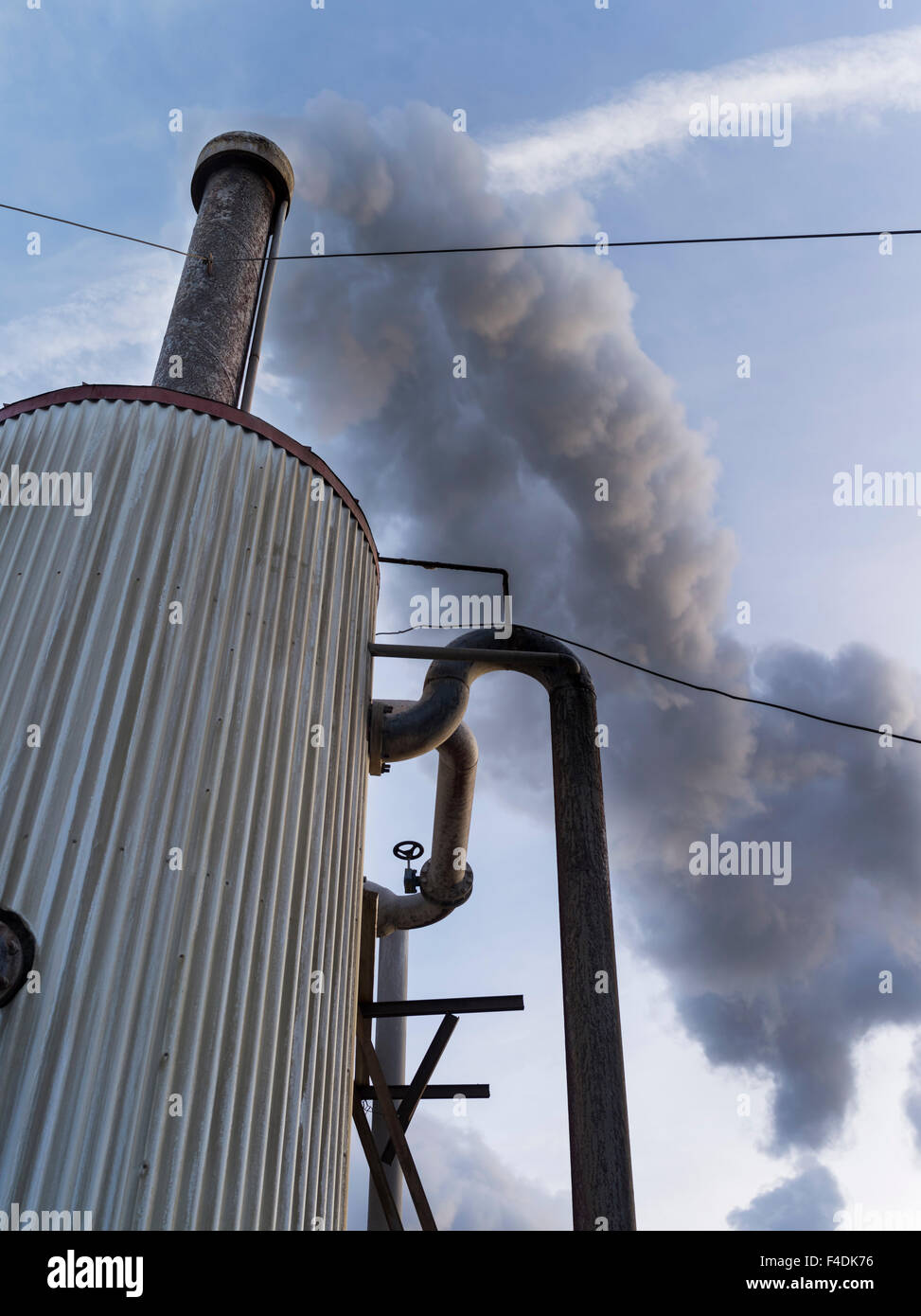 Geothermal power plant in the Haukadalur. Europe, northern Europe ...